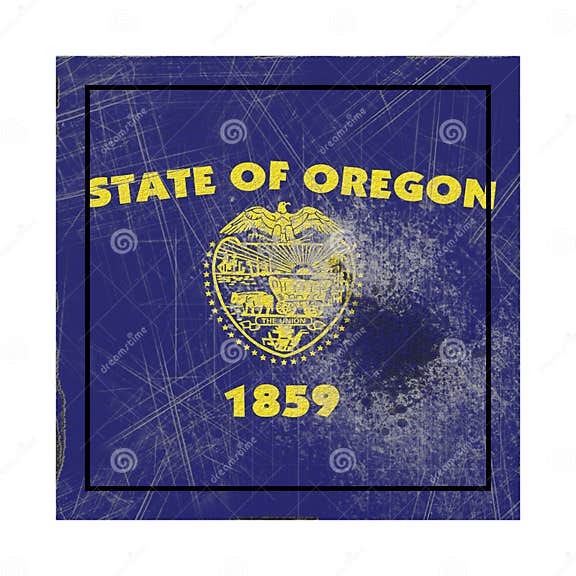 Old Oregon State flag stock illustration. Illustration of america ...