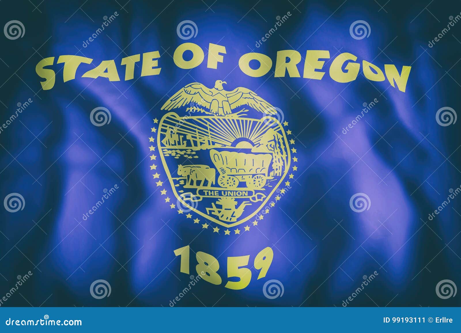 Oregon State flag stock illustration. Illustration of design - 99193111
