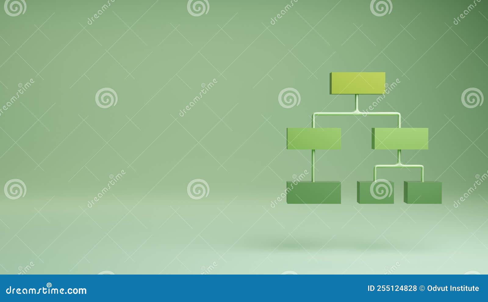 3D Rendering Organizational Chart Template Stock Illustration ...