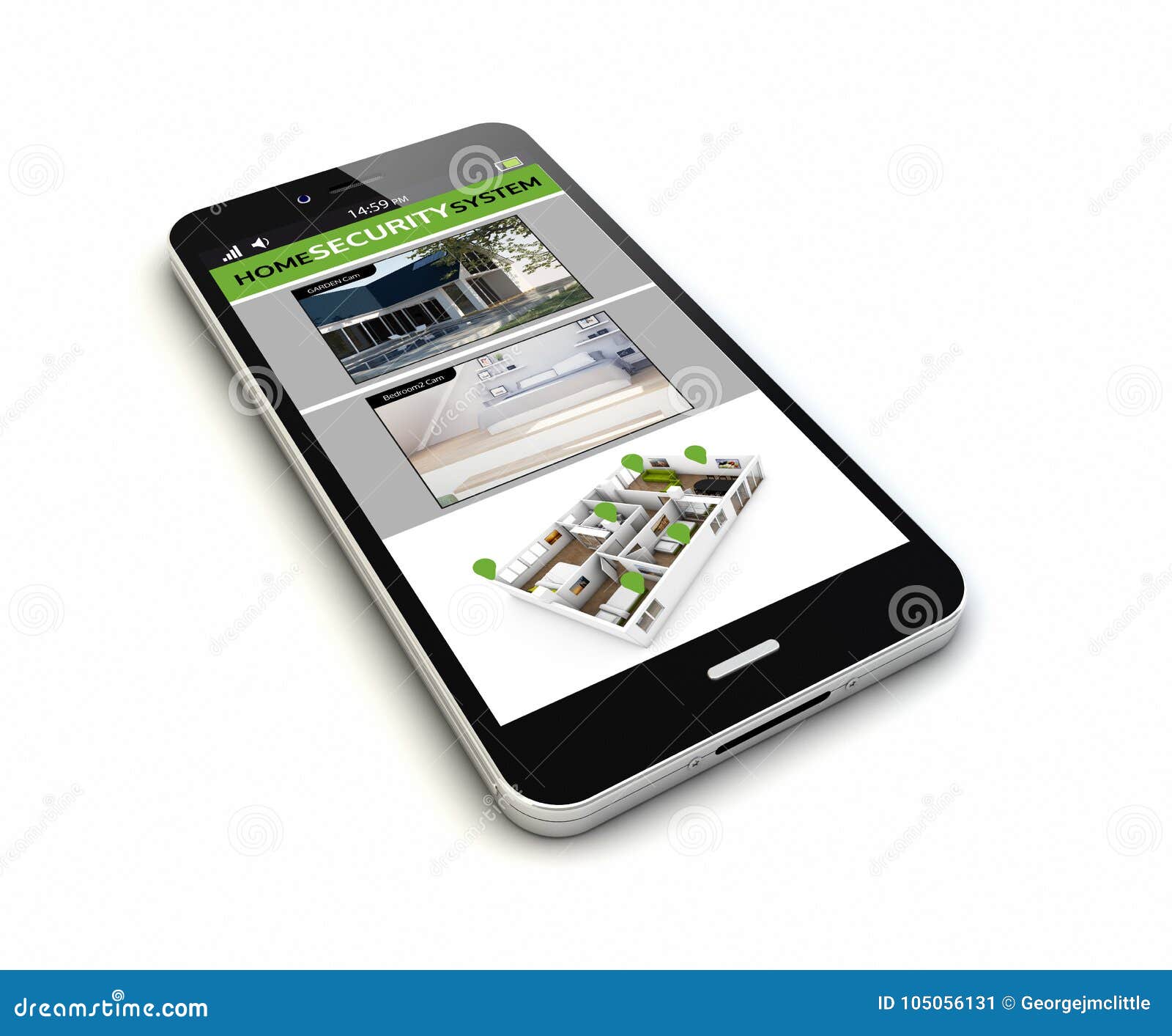 Smartphone Video Mobile Cctv Stock Illustration - Illustration of ...