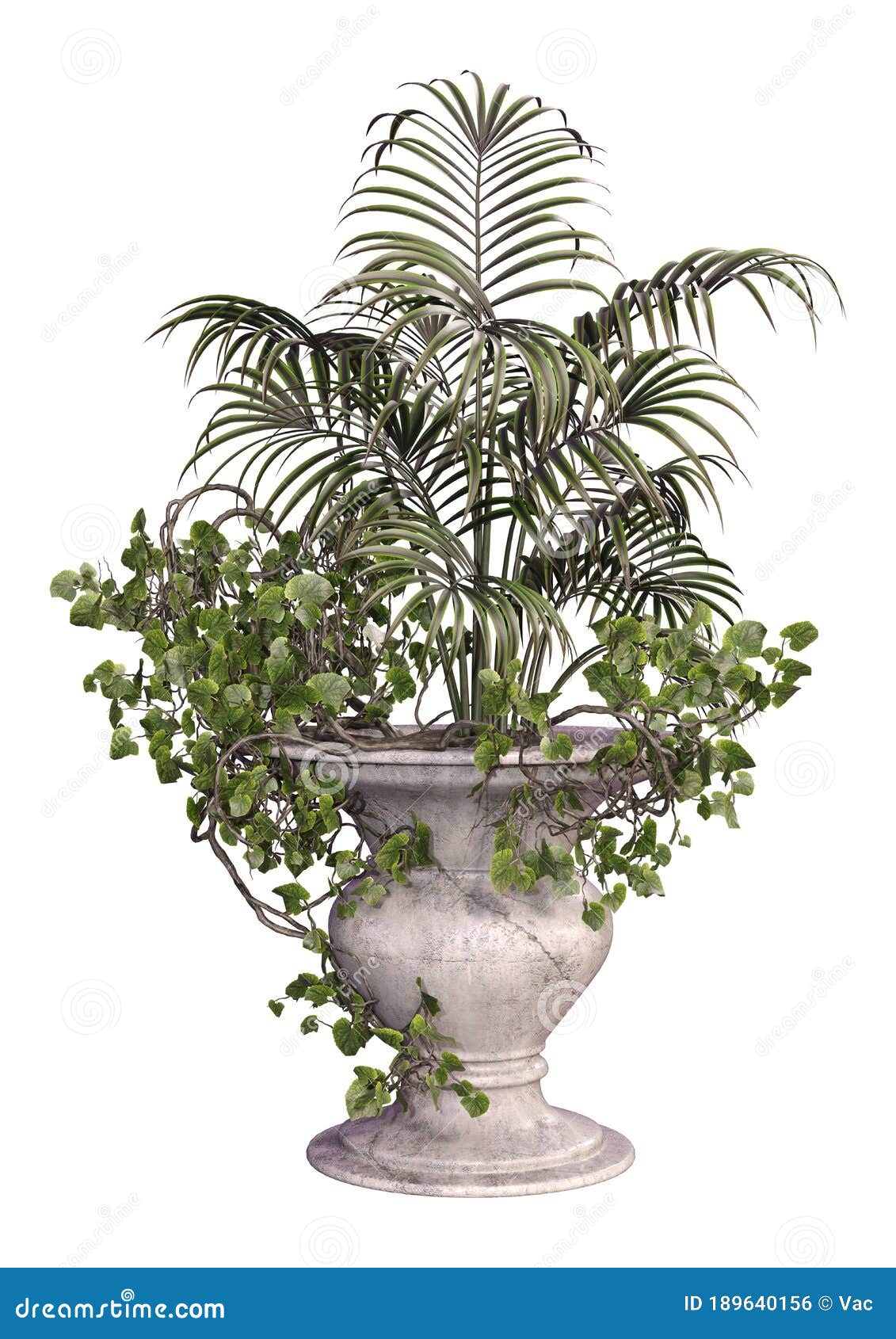 3D Rendering Outdoor Planter on White Stock Illustration - Illustration ...