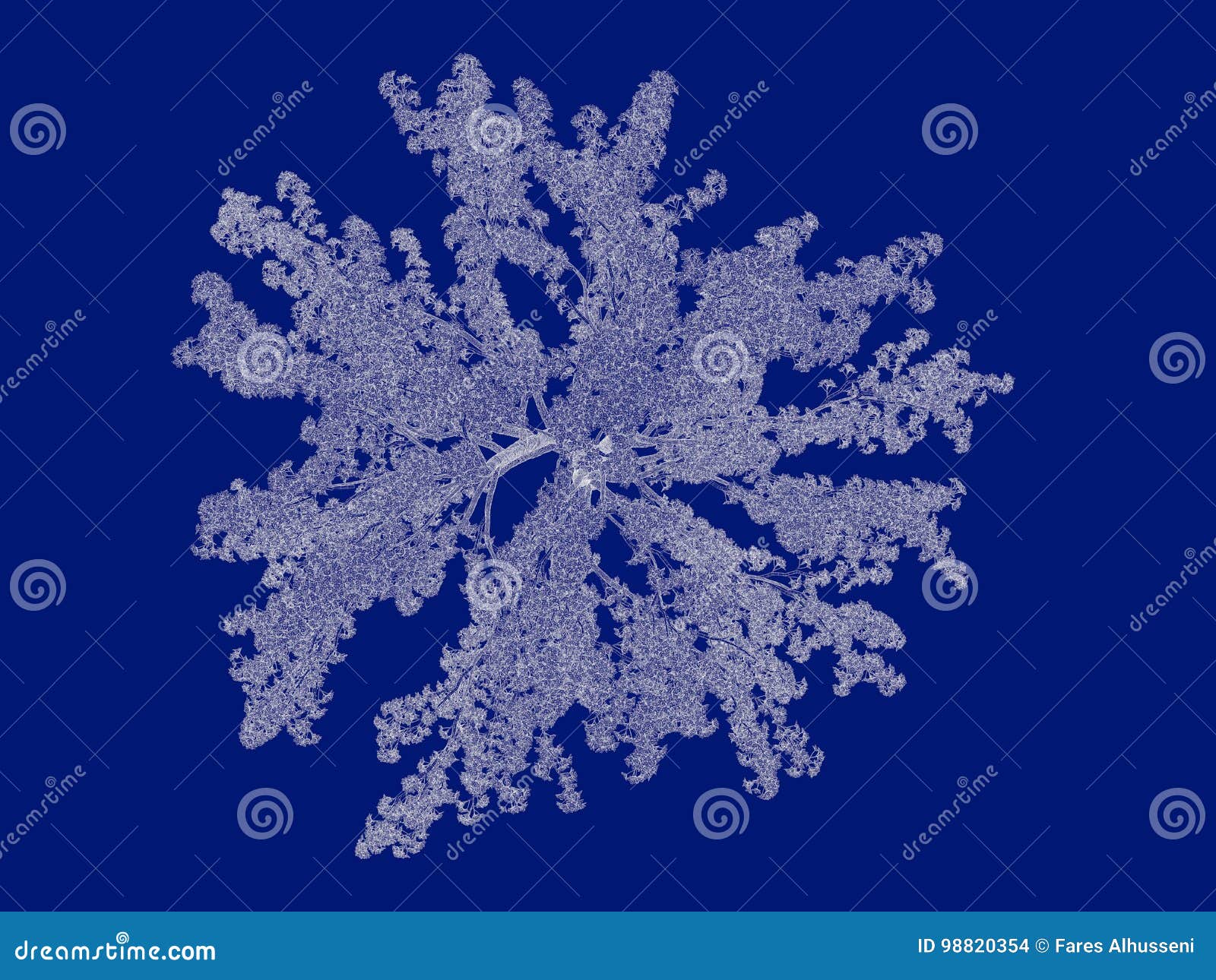 3d Rendering of an Outlined Tree Blueprint on Blue Back Stock ...