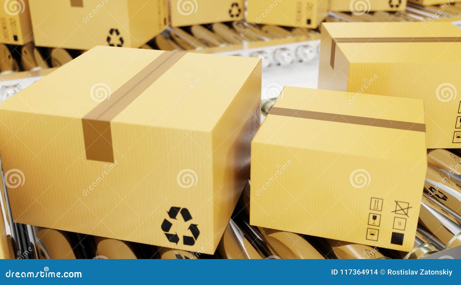 3D Rendering Packages Delivery, Packaging Service And Parcels ...