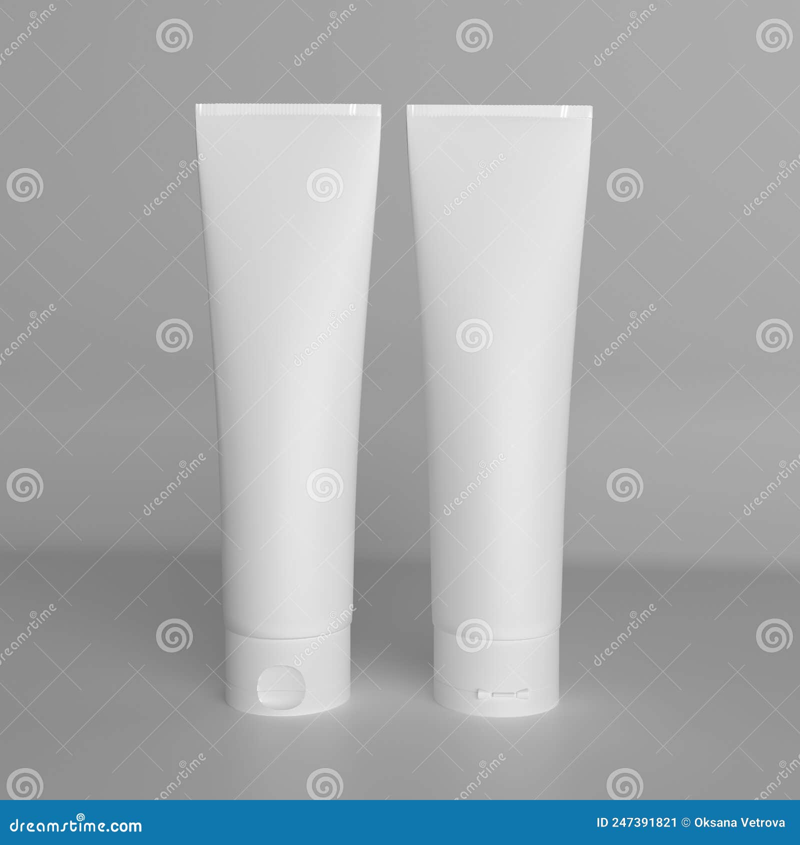 3d Rendering, Packaging Template for Cream or Cosmetics, Front and Back ...