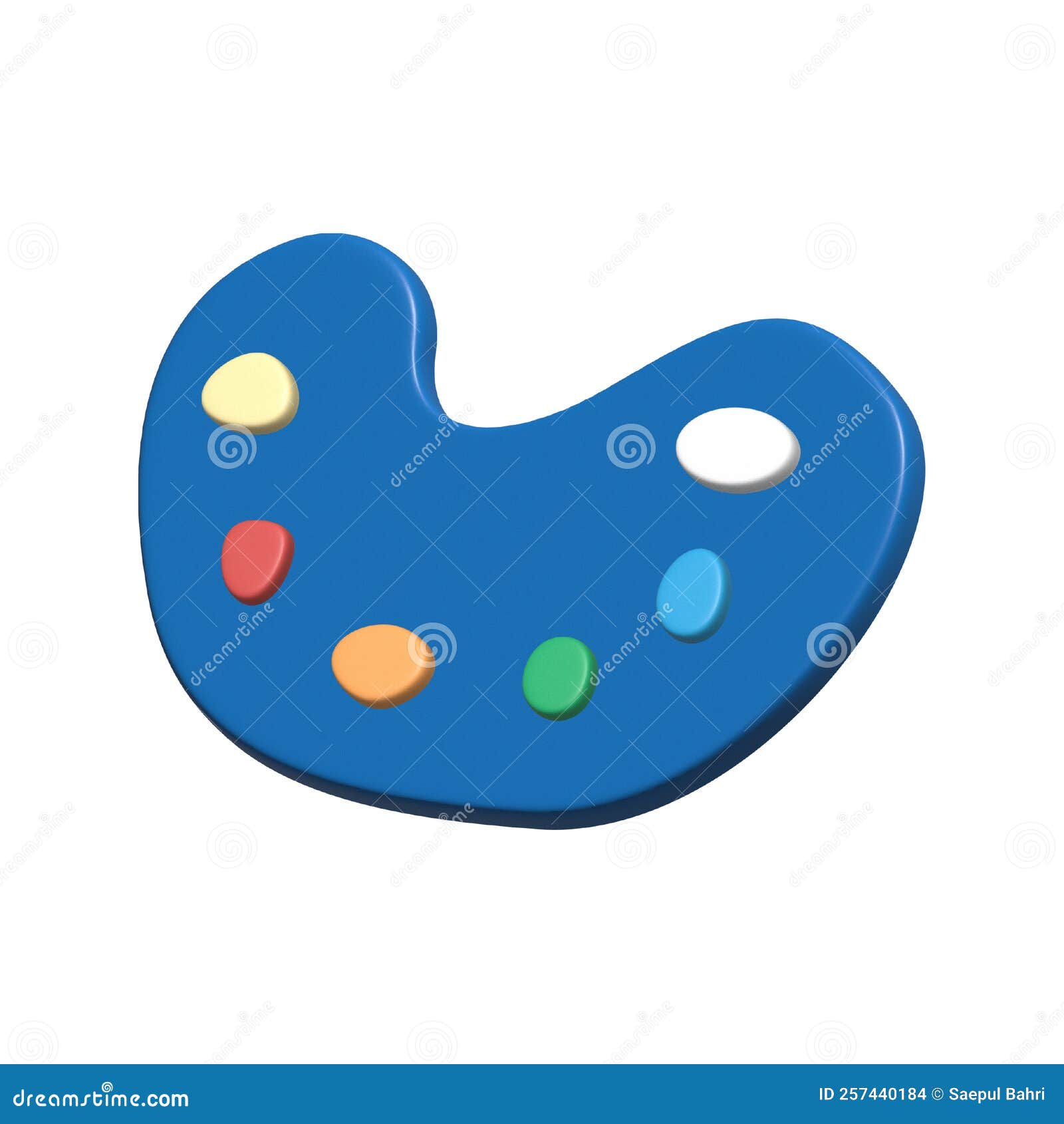 3d Rendering, Paint Roller With Red Handle, Painting Tool Isolated On ...