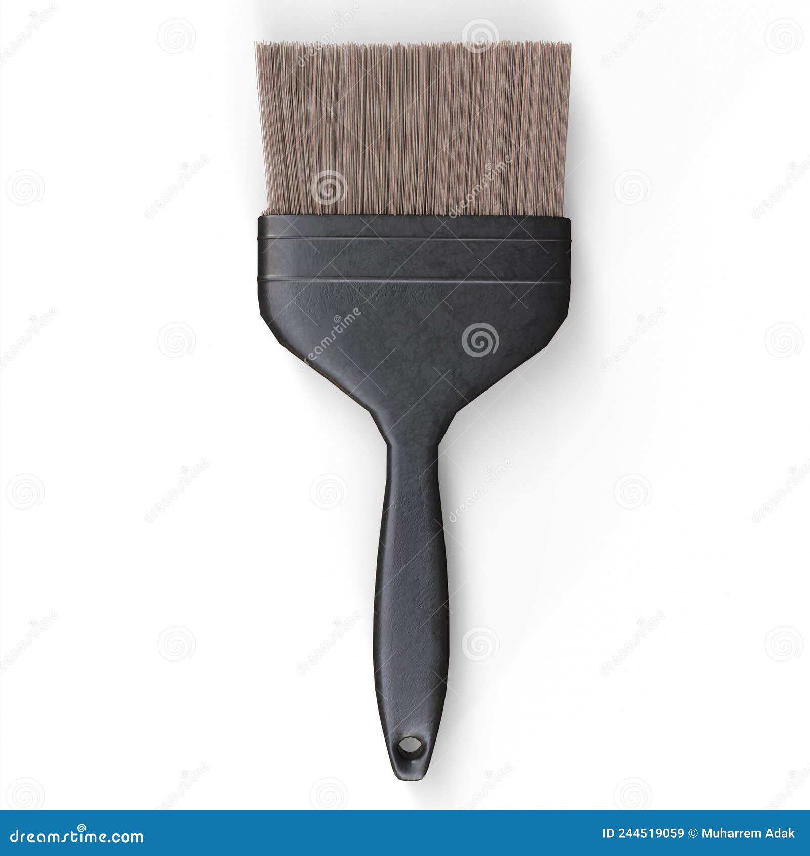 3D Rendering of a Paintbrush Isolated on White Background Stock ...
