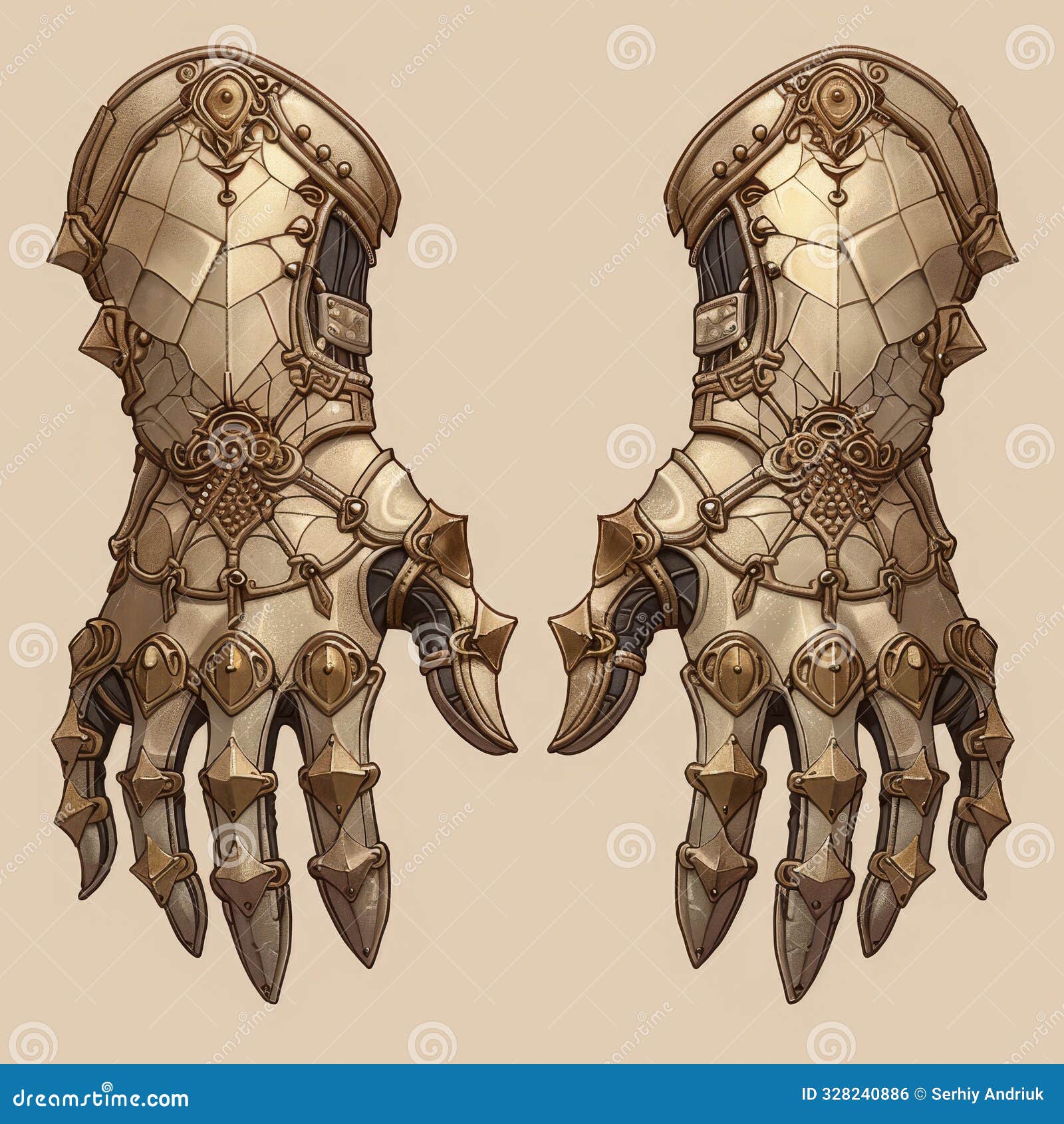 3d Rendering of a Pair of Fantasy Alien Hands Isolated on White ...