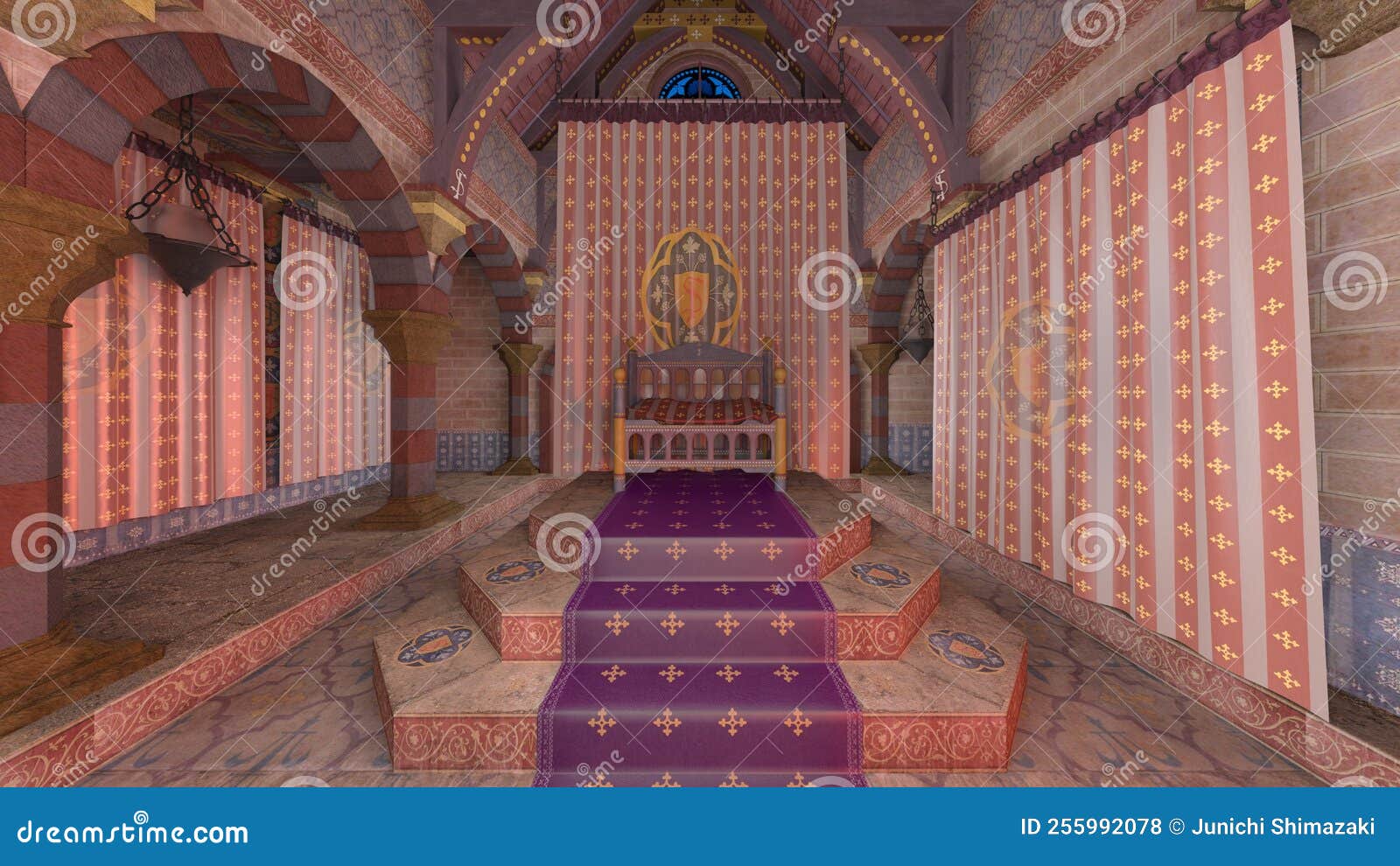 3D rendering of the palace stock illustration. Illustration of colorful ...