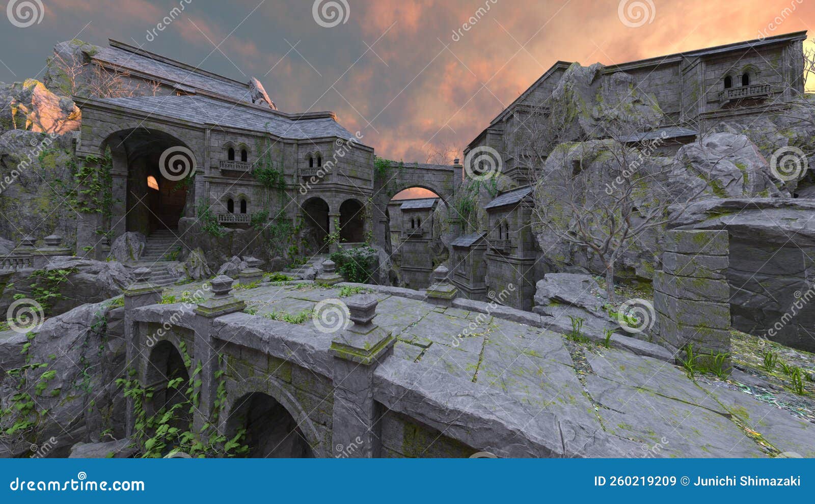 3D Rendering of the Palace at the Summit Stock Illustration ...