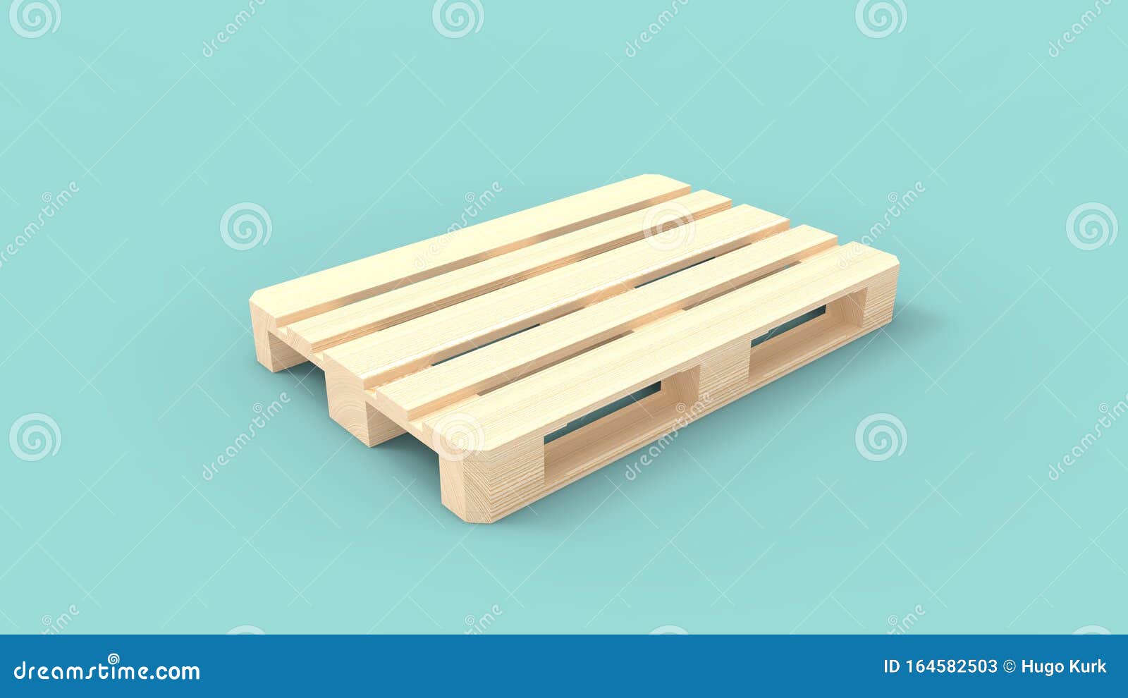 3d Rendering Of A Pallet Isolated In A Studio Background Royalty-Free ...