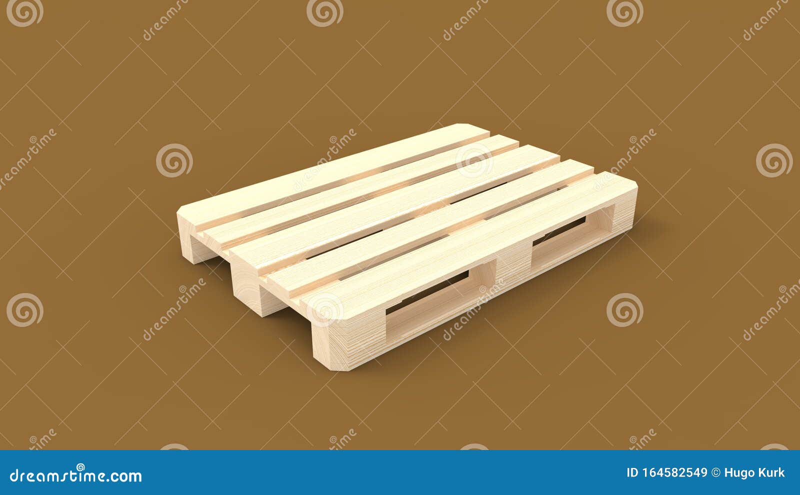3d Rendering Of A Pallet Isolated In A Studio Background Royalty-Free ...