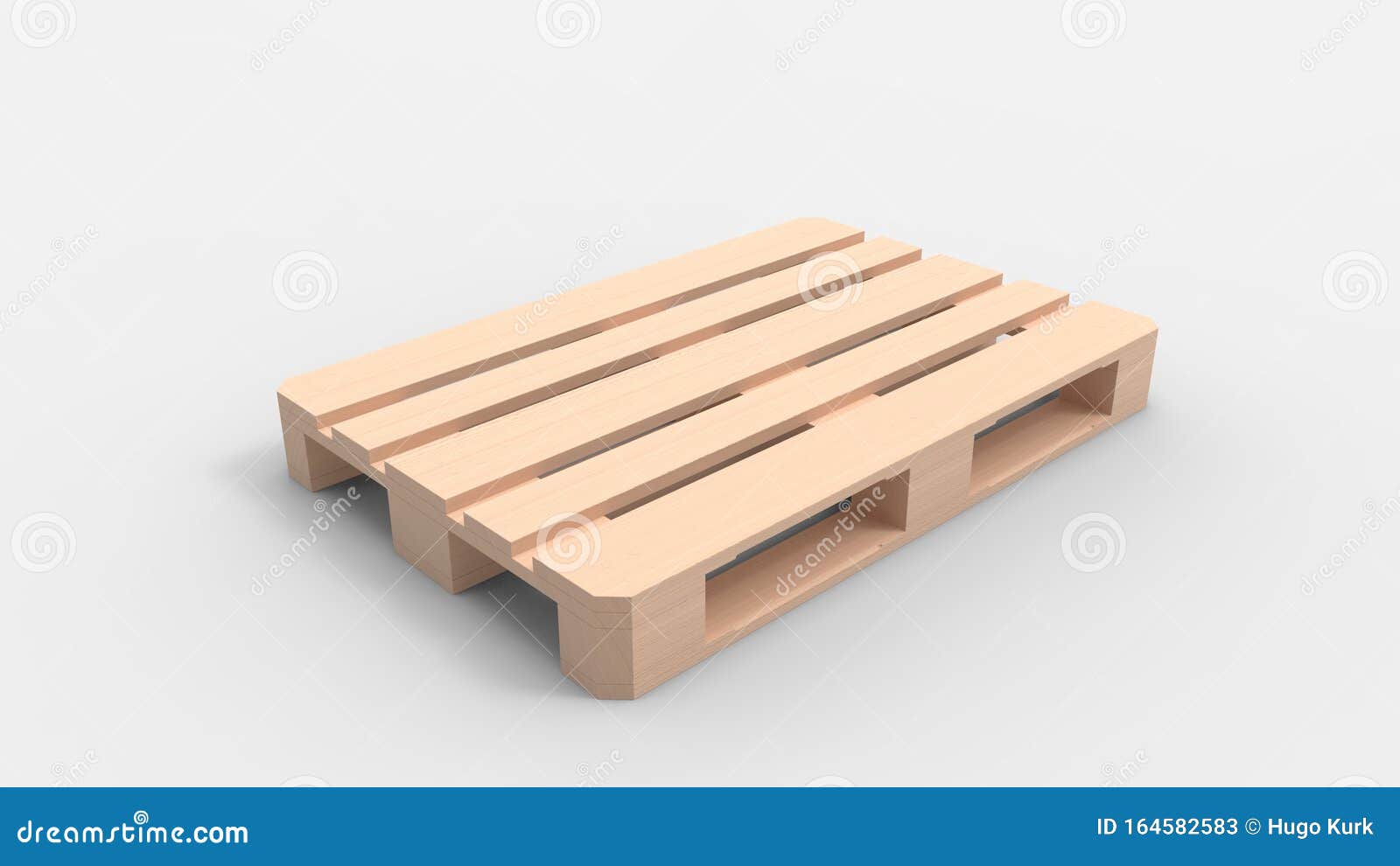 3d Rendering Of A Pallet Isolated In A Studio Background Royalty-Free ...