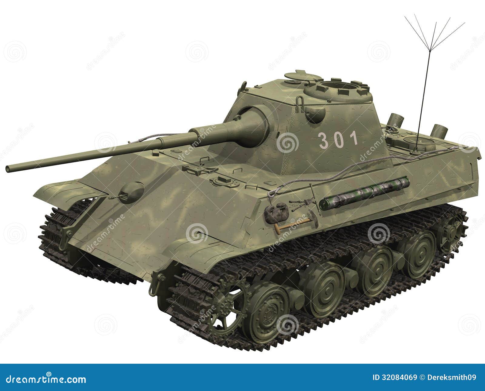 3d Rendering of a Panther Tank Stock Illustration - Illustration of ...