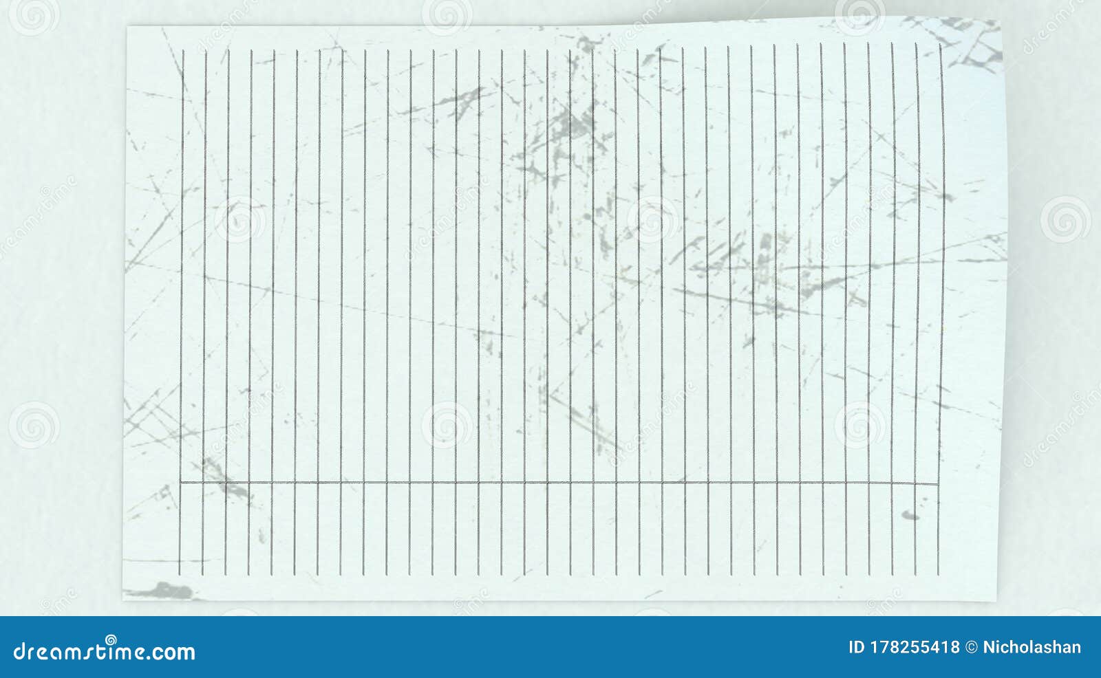 3d Rendering of Paper with Line Marked There Stock Illustration ...