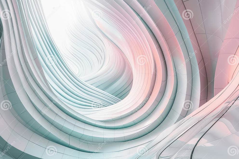 A 3D Rendering of a Parametric Architectural Structure with a Smooth, Undulating Surface that ...