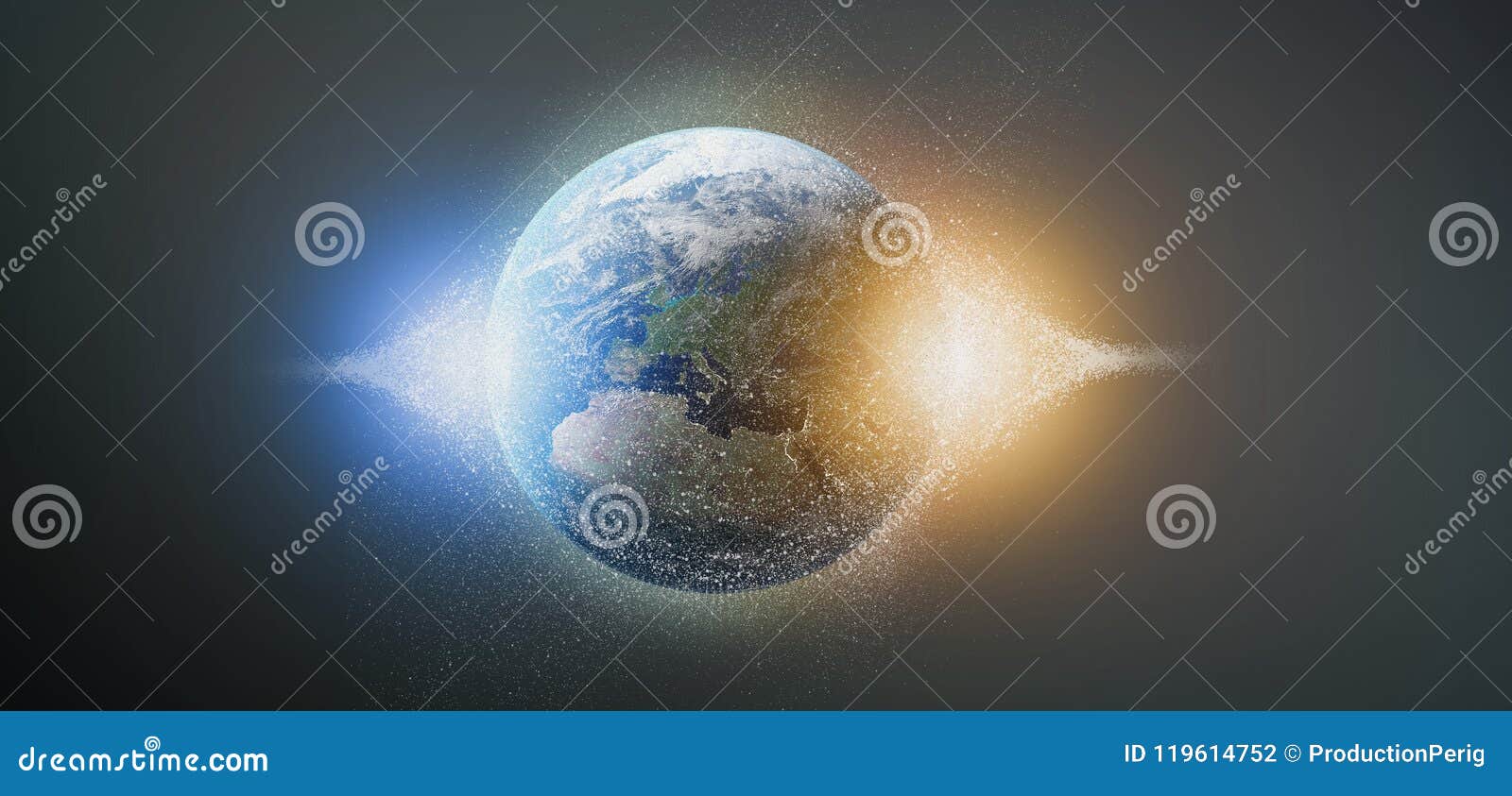 3d Rendering Particles Earth Globe Stock Photo - Image of particles ...