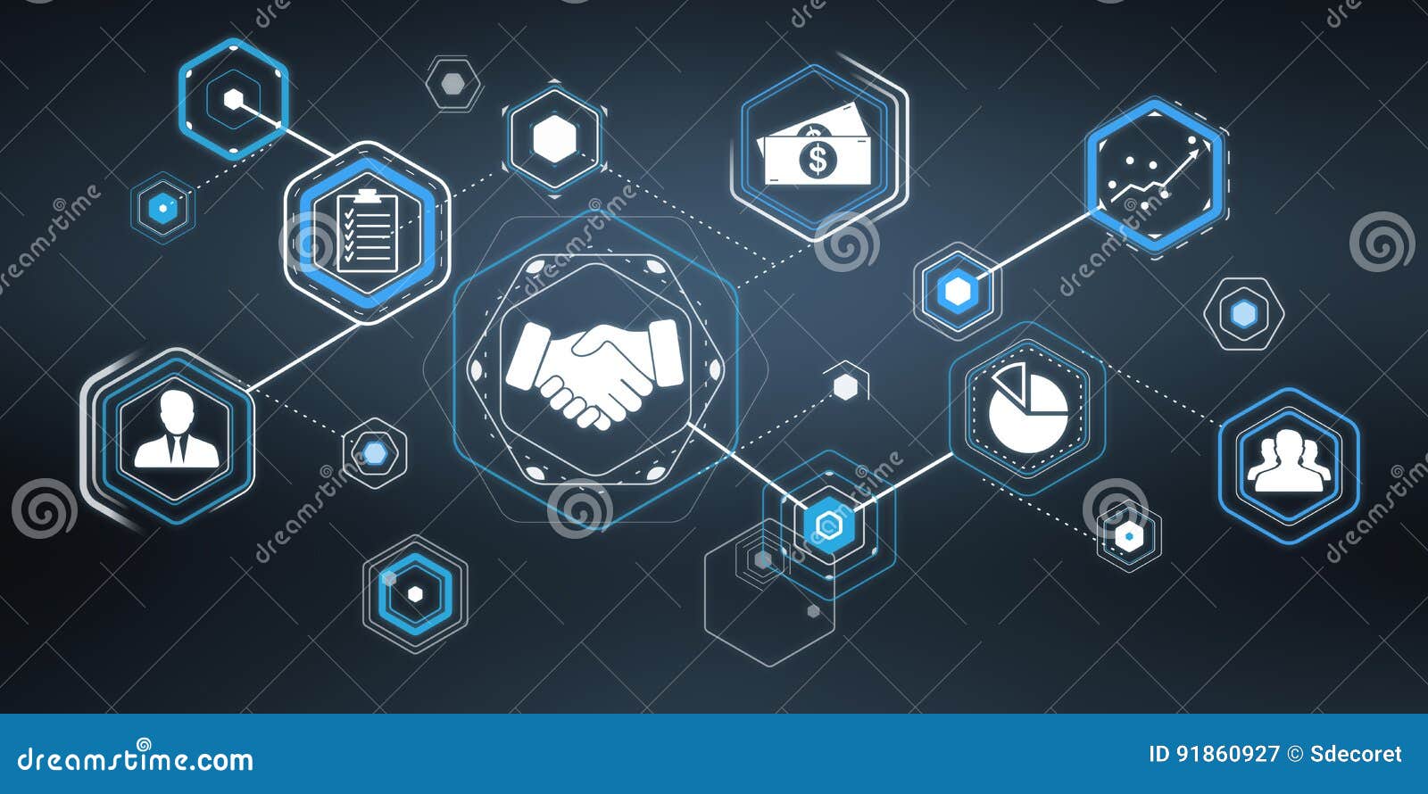 3D Rendering Partnership Illustration Interface Stock Illustration ...