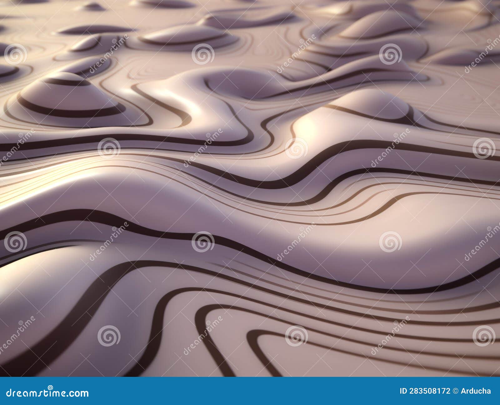 3d Rendering of Pastel Marble Wavy Surface Texture Stock Illustration ...