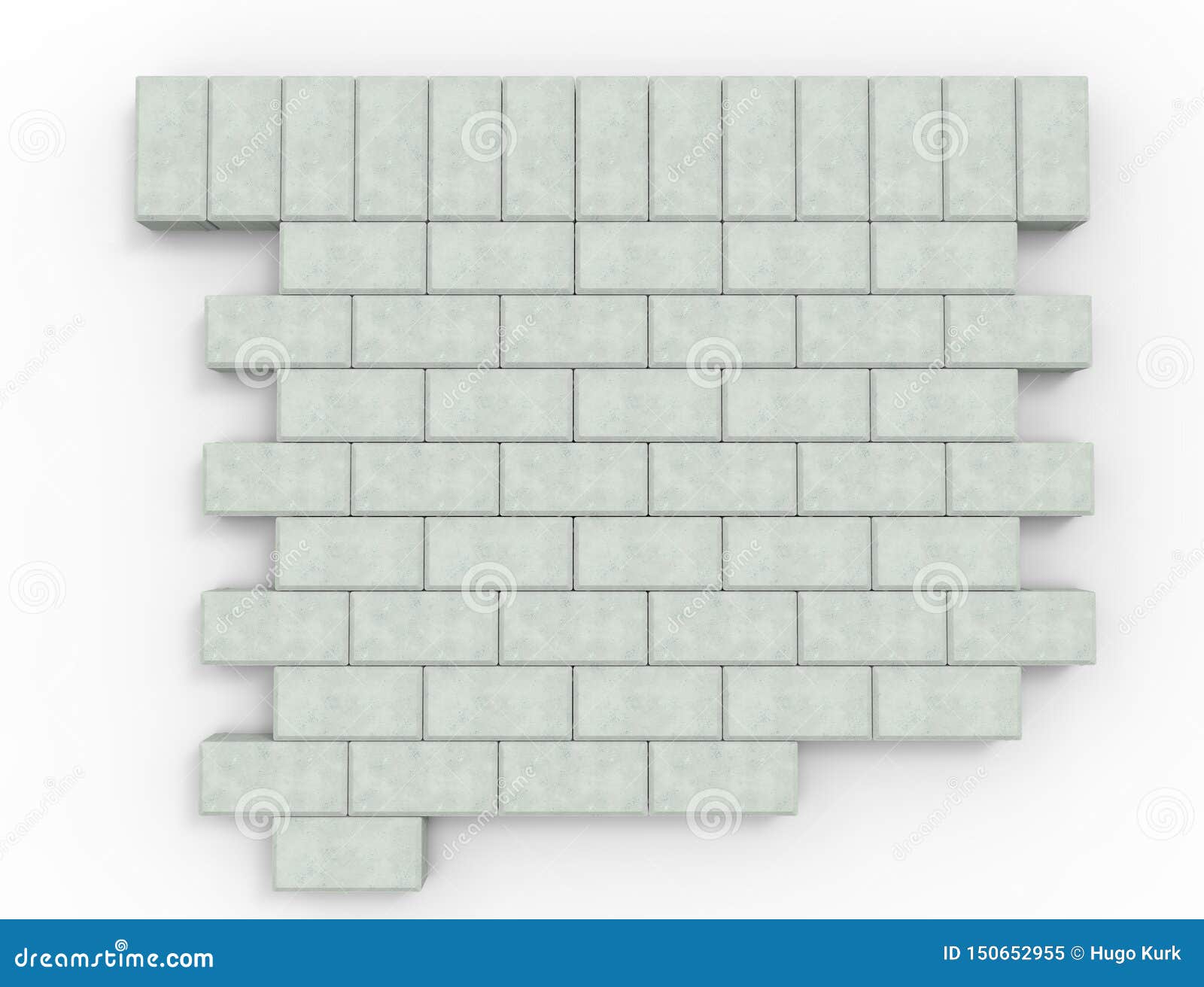 3d Rendering of Pavement Stones Pattern Isolated in White Studio ...