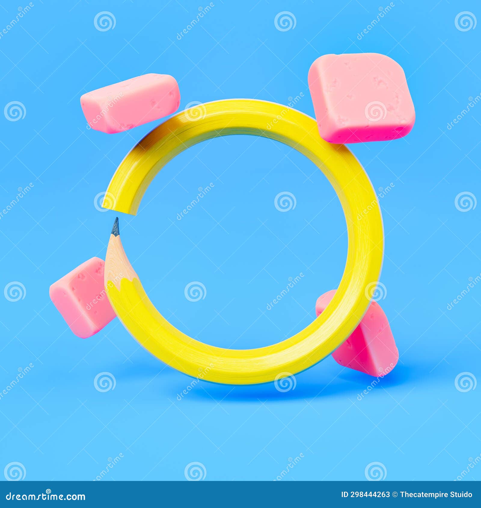 Pencil in a circular shape stock illustration. Illustration of eraser ...