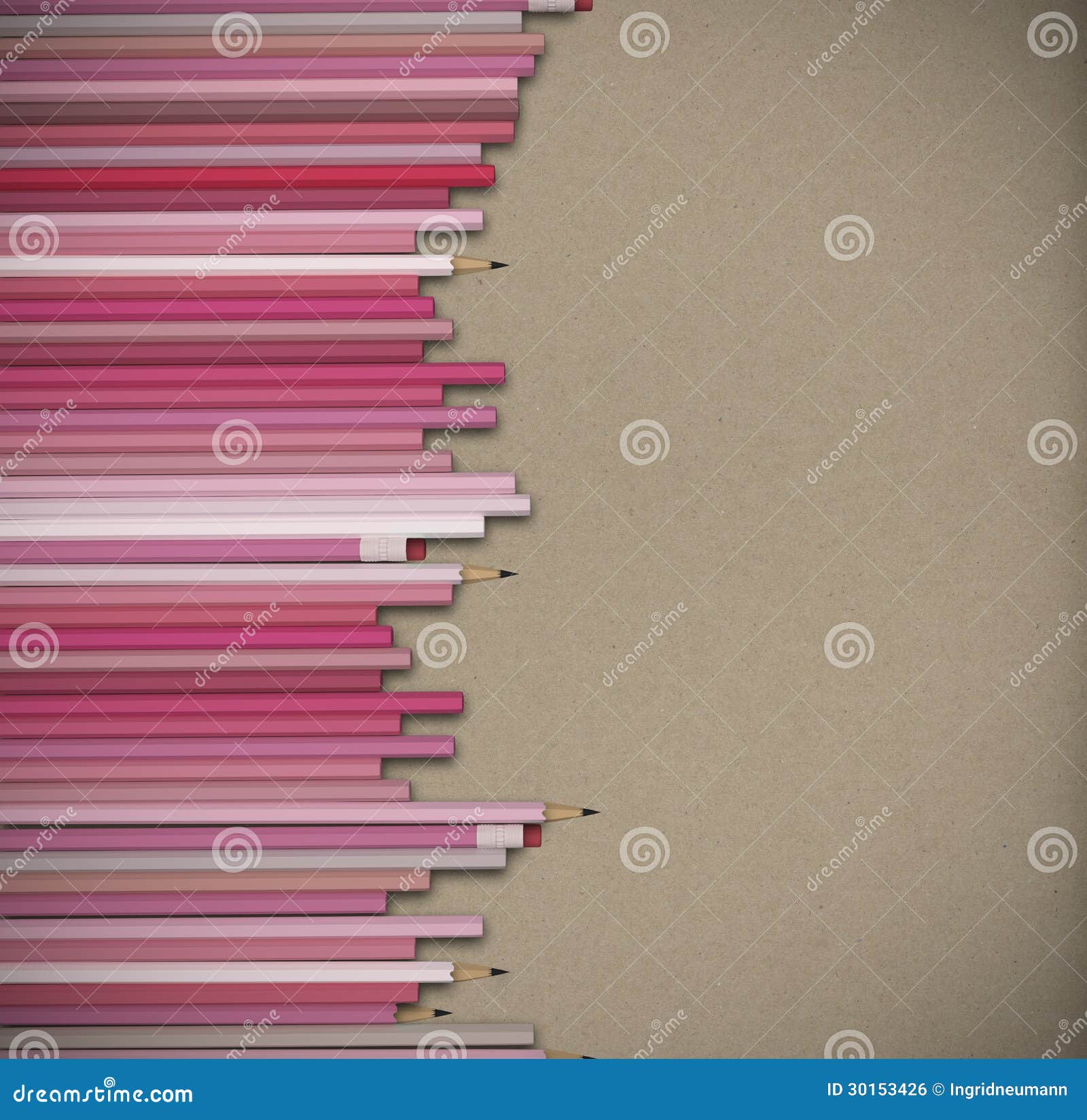 Pink Pastel Pencils Background Stock Illustration - Illustration of ...