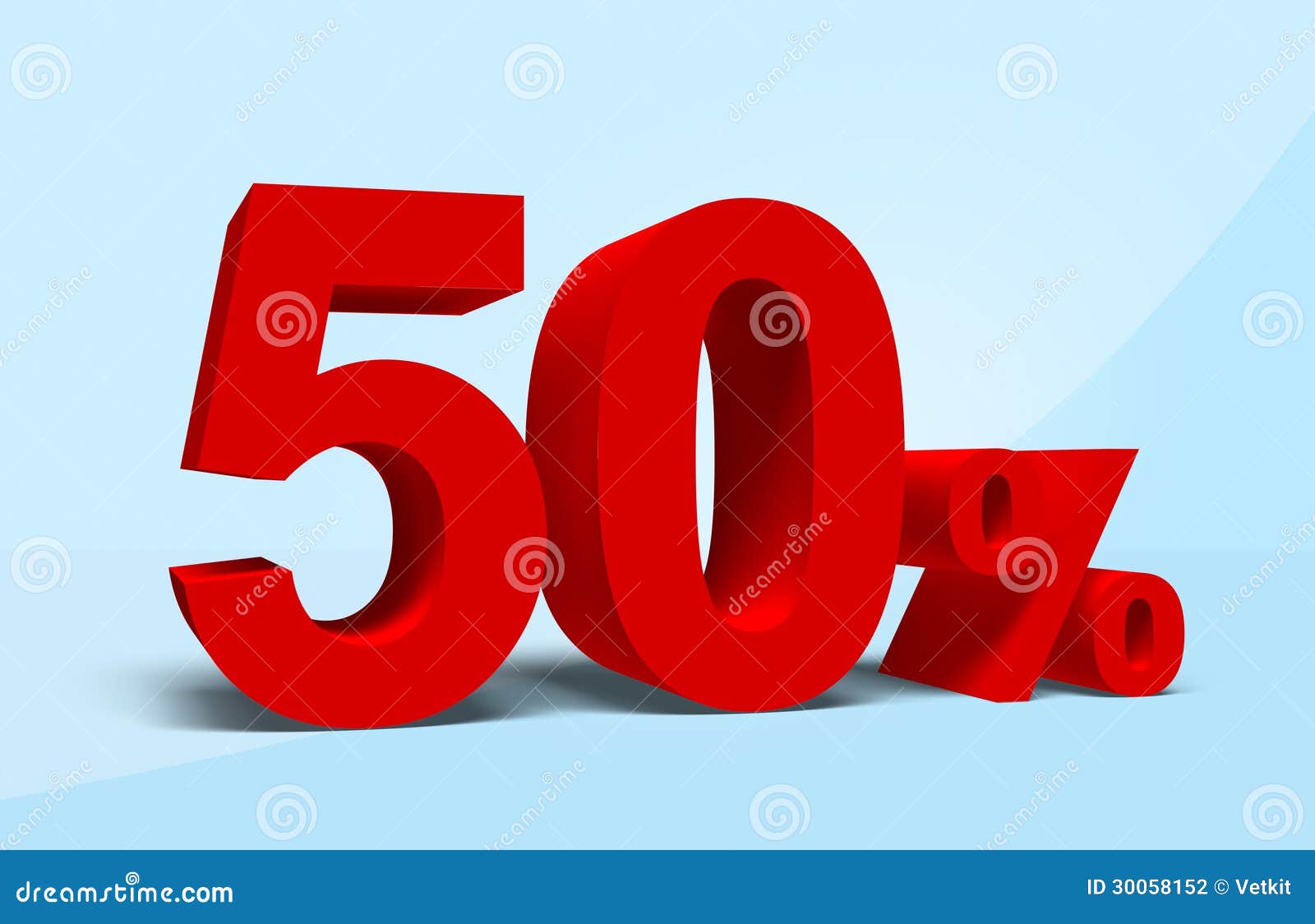 50 percent stock illustration. Illustration of sale, marketing - 30058152