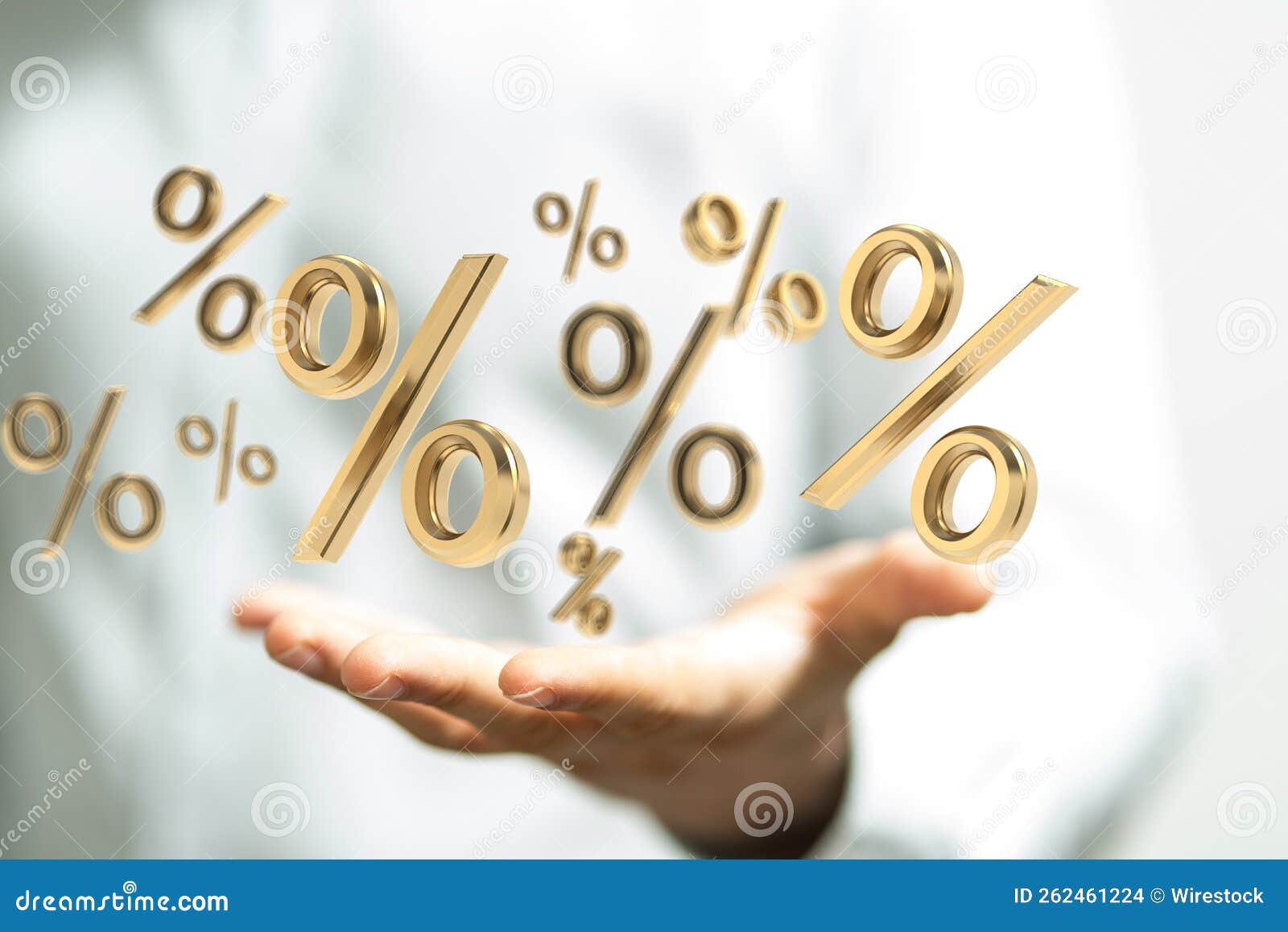 3d Rendering of Percent Signs and Symbols in Hands Stock Photo - Image ...