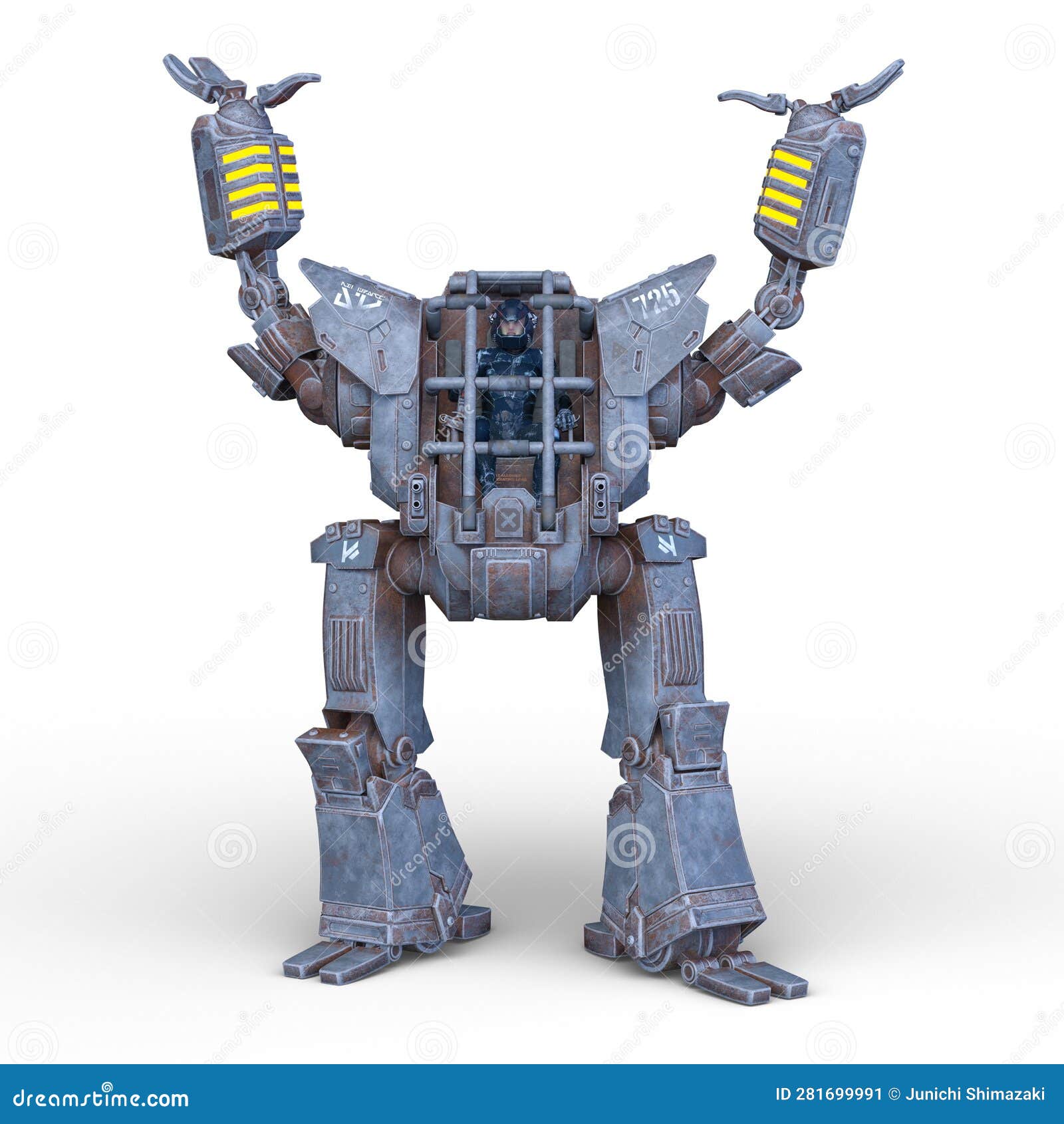 3D Rendering of a Person Carrier Robot Stock Illustration ...