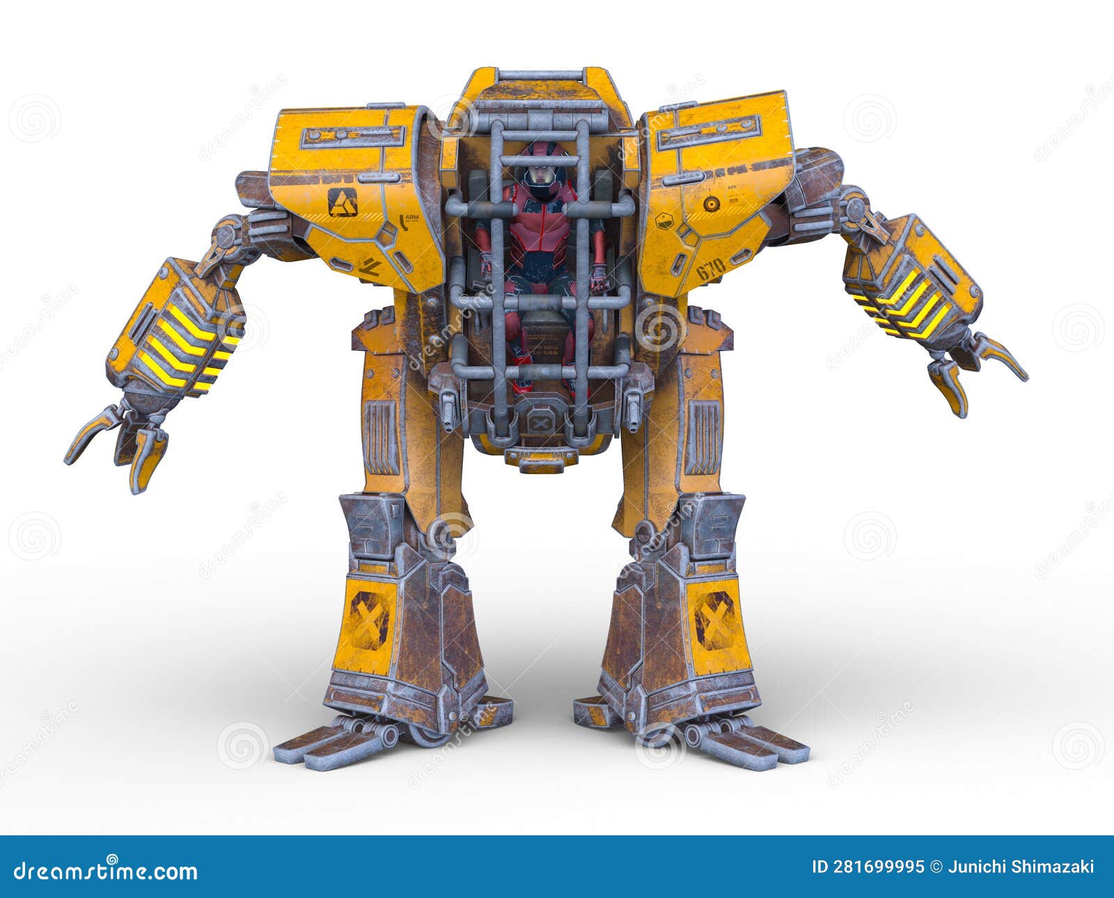 3D Rendering of a Person Carrier Robot Stock Illustration ...