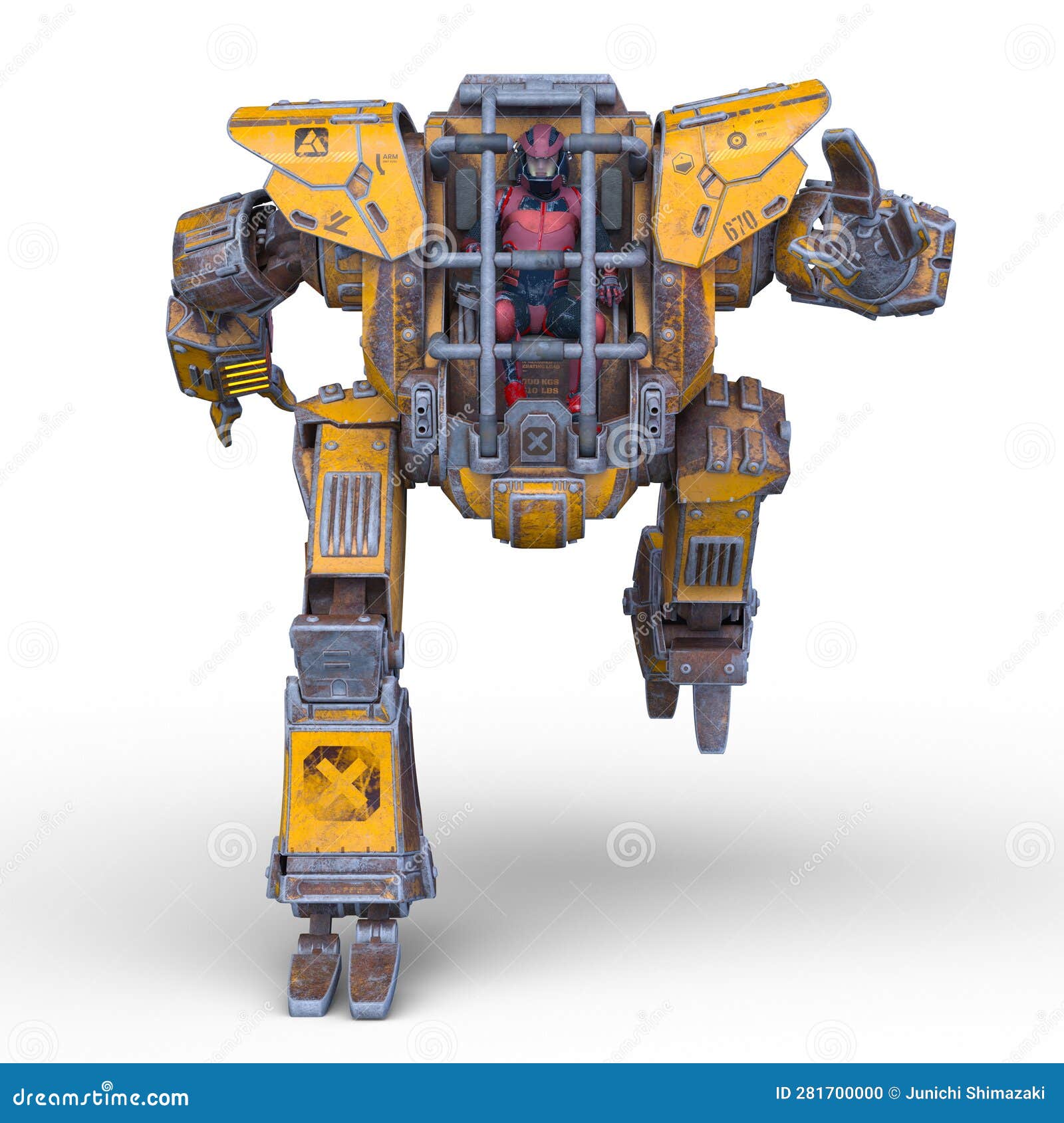 3D Rendering of a Person Carrier Robot Stock Illustration ...