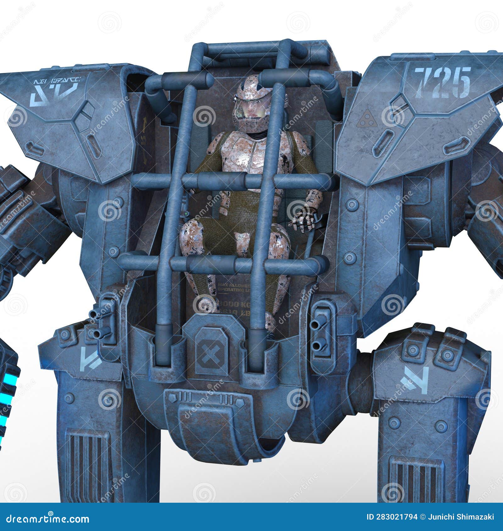 3D Rendering of a Person Carrier Robot Stock Illustration ...