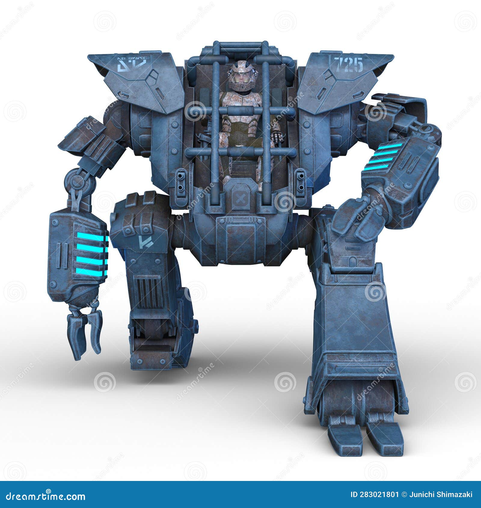 3D Rendering of a Person Carrier Robot Stock Illustration ...