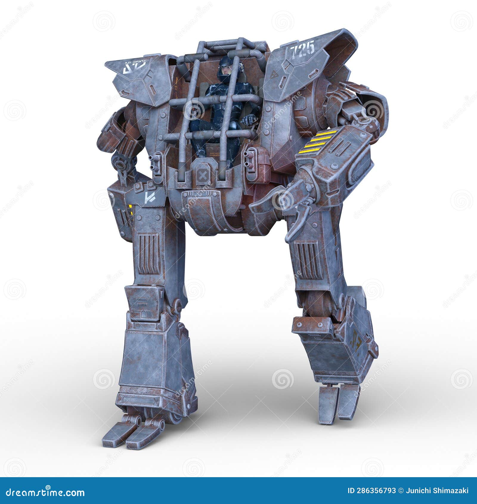 3D Rendering of a Person Carrier Robot Stock Illustration ...