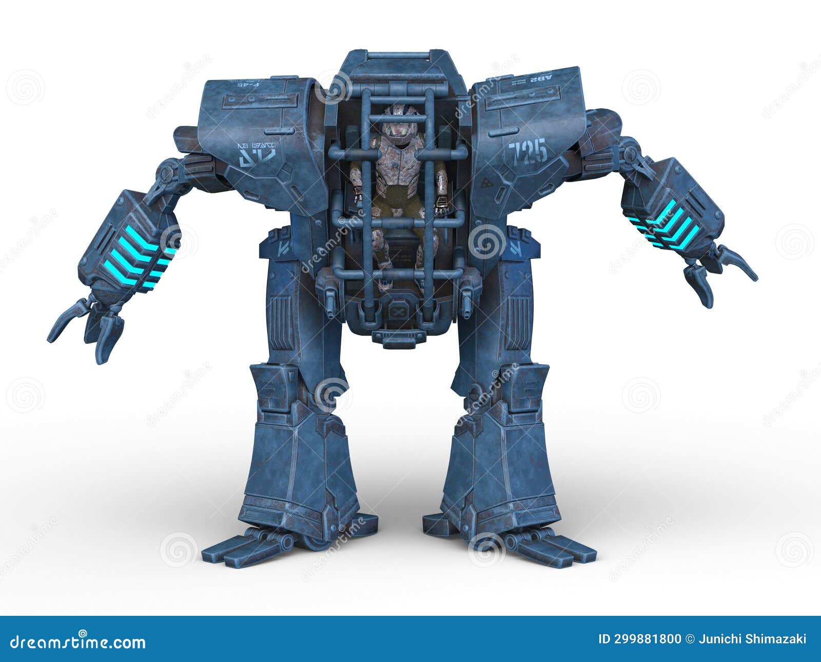 3D Rendering of a Person Carrier Robot Stock Illustration ...