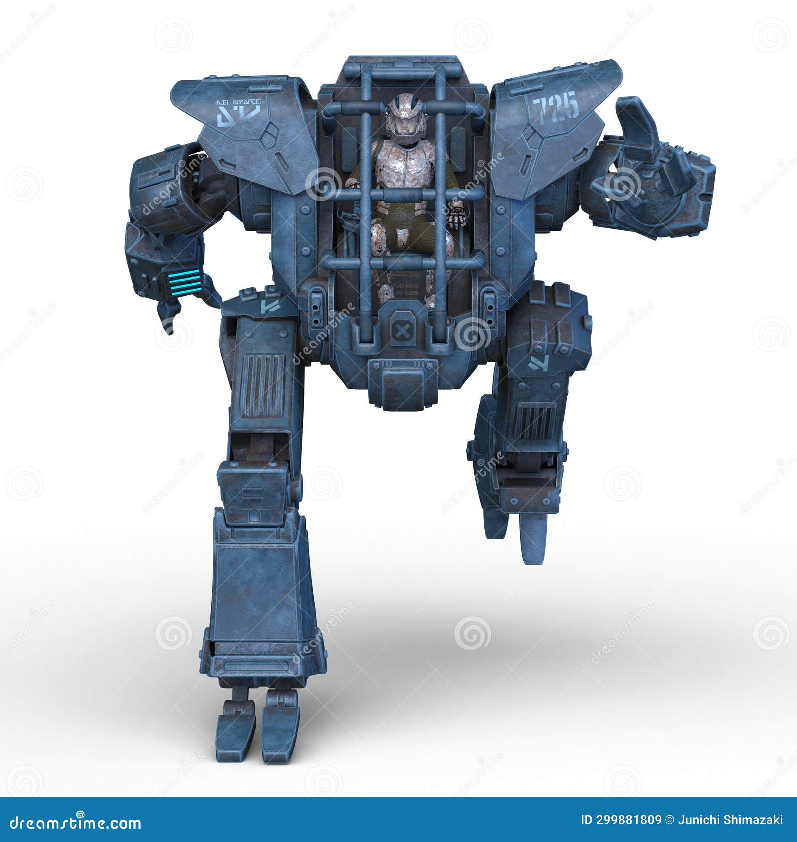 3D Rendering of a Person Carrier Robot Stock Illustration ...