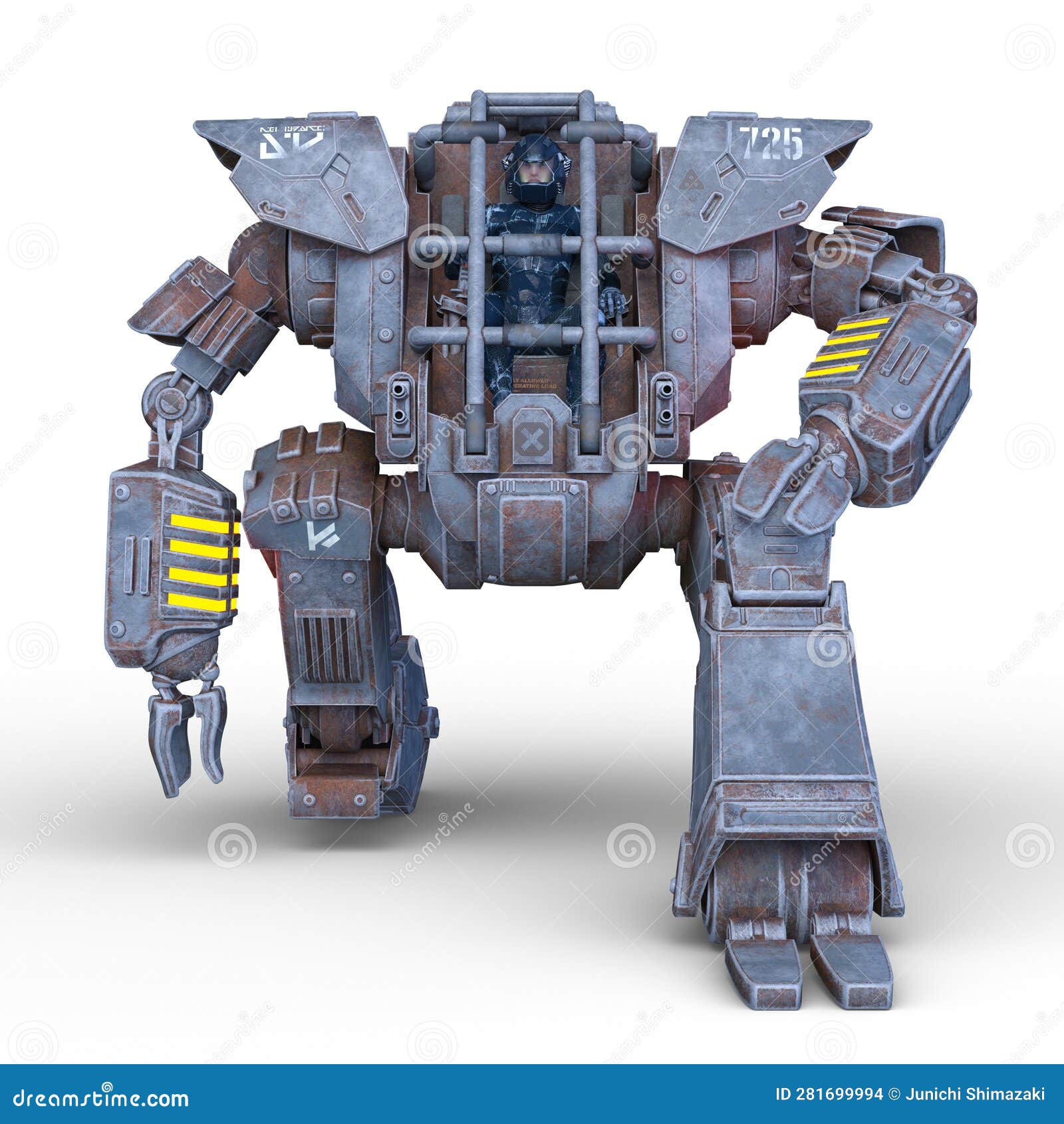 3D Rendering of a Person Carrier Robot Stock Illustration ...