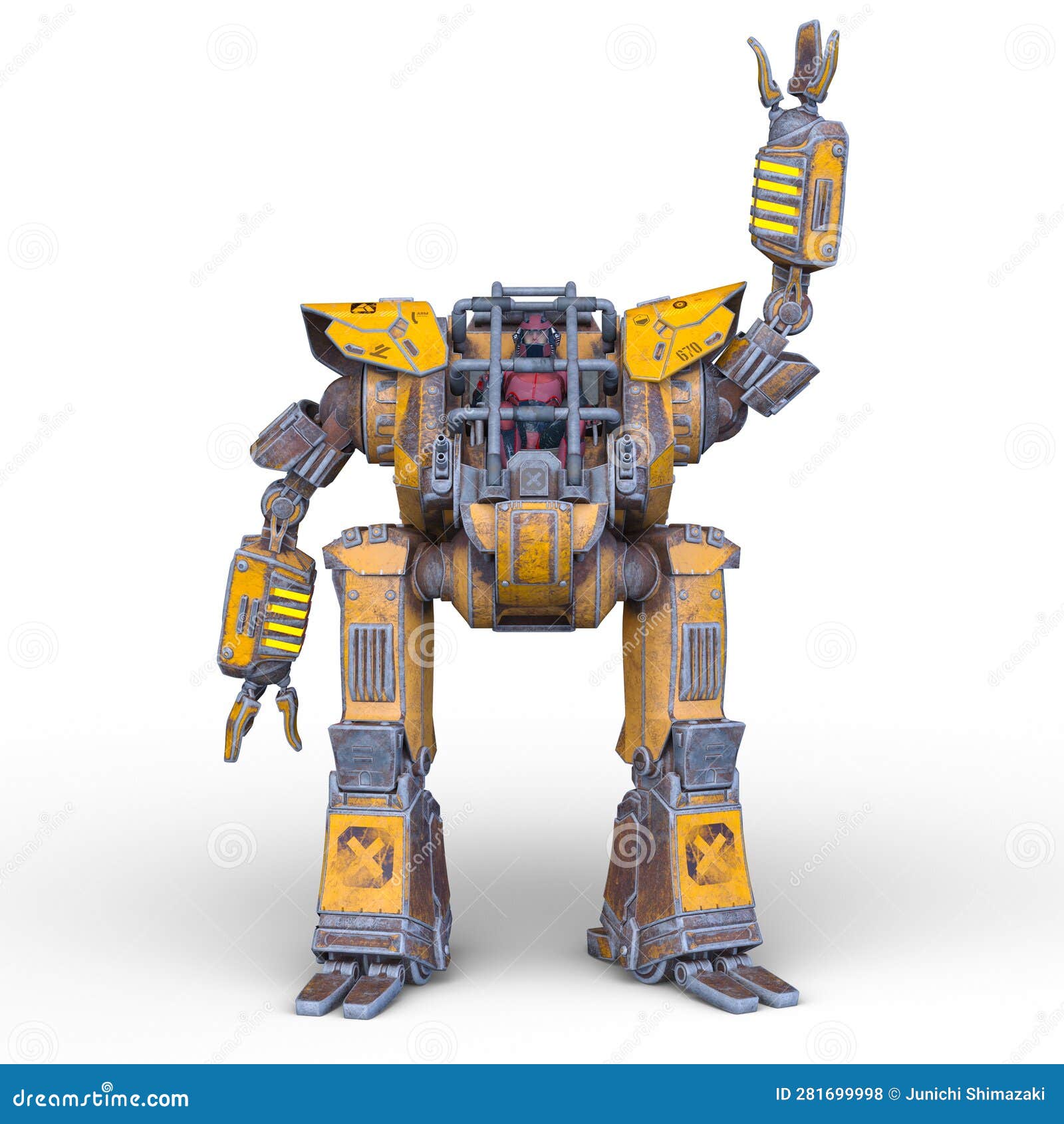 3D Rendering of a Person Carrier Robot Stock Illustration ...