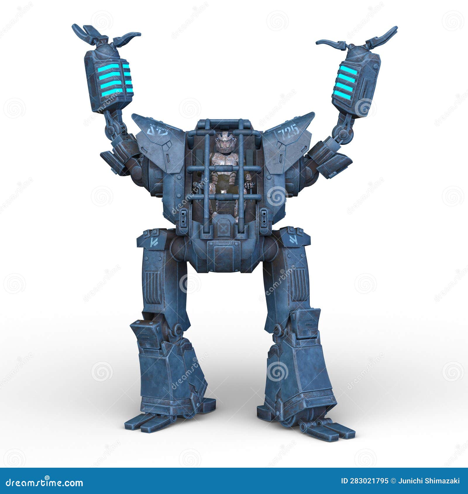 3D Rendering of a Person Carrier Robot Stock Illustration ...