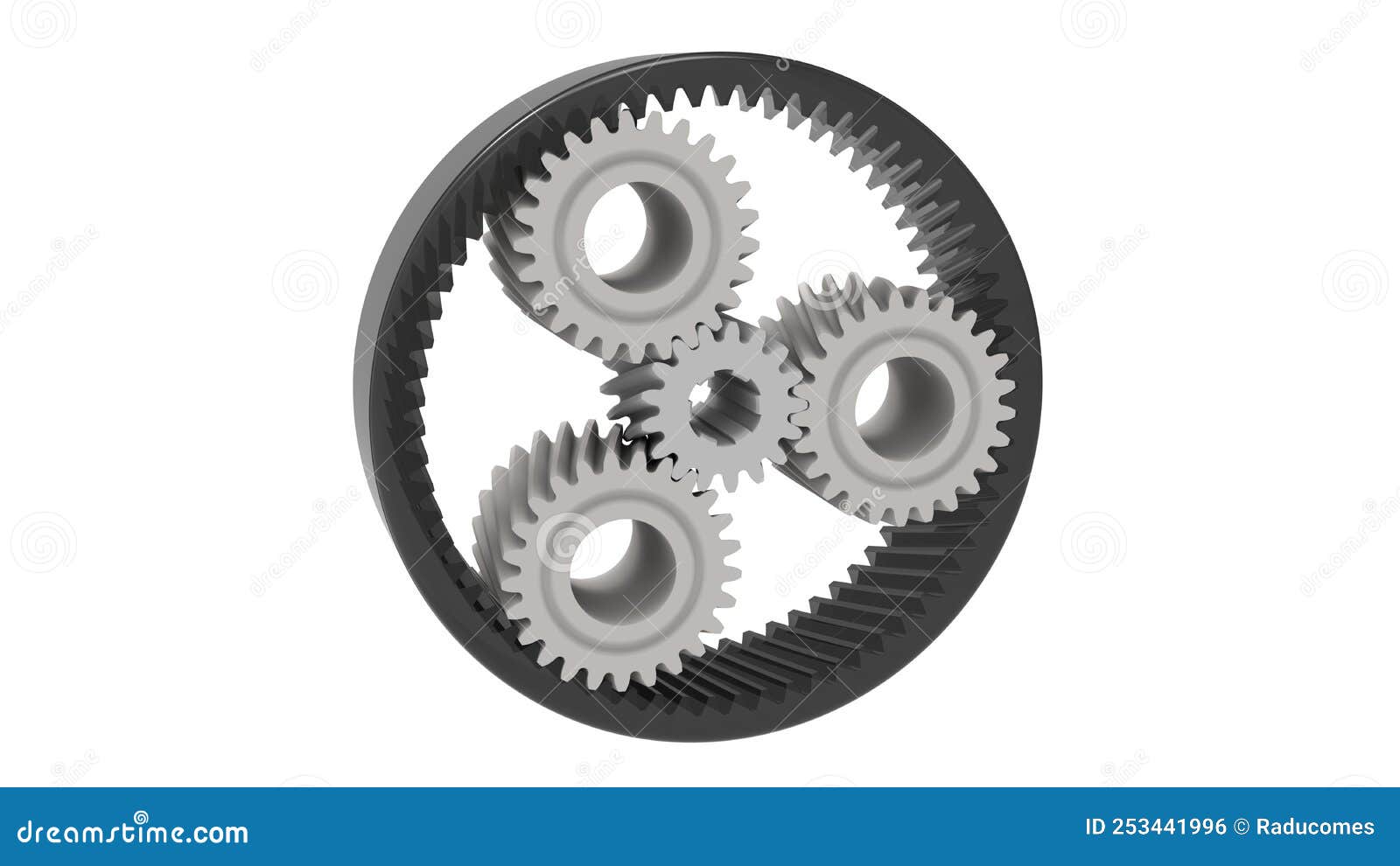 3D Rendering - Perspective View Epicyclic Gear Assembly Stock ...