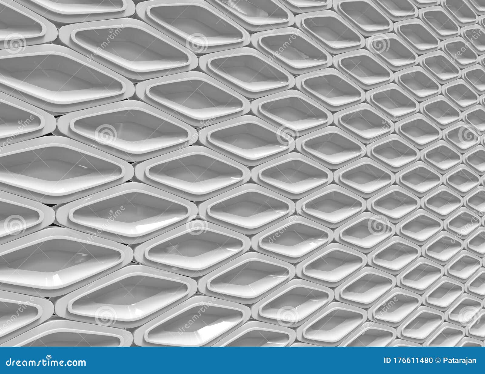 3d Rendering. Perspective View Of Modern Light Minimal Vertical Panel ...