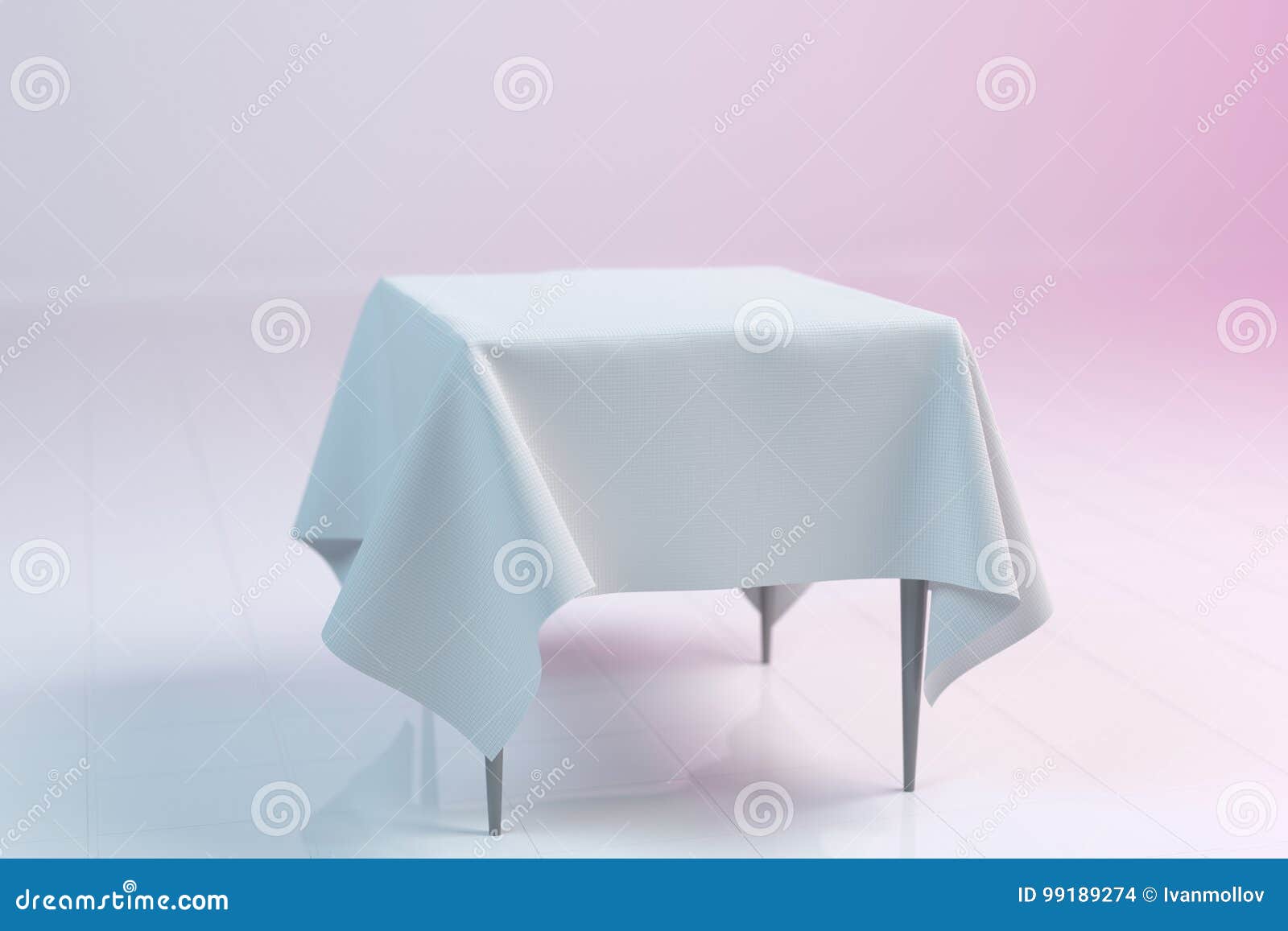 3D Rendering of a Photo Realistic Empty Table Stock Illustration ...