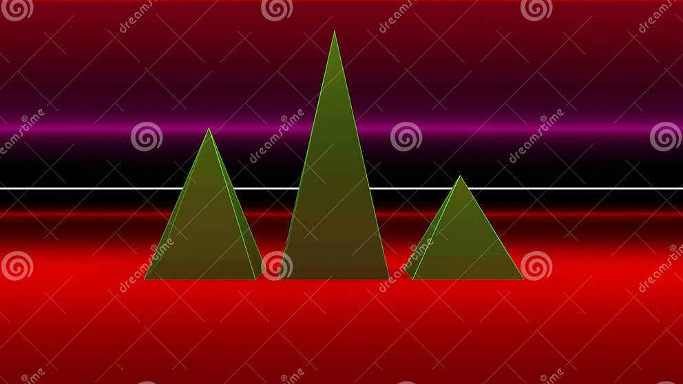 Podium with Pyramids Symbolize Three Prizes Stock Illustration ...