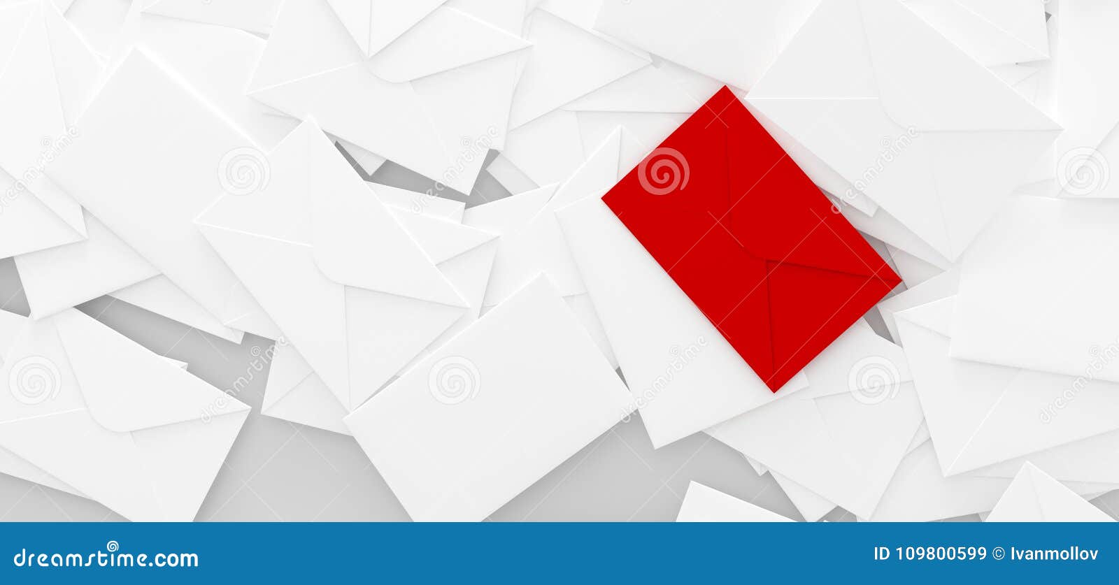 Pile of Mail Letters Top View Stock Illustration - Illustration of ...