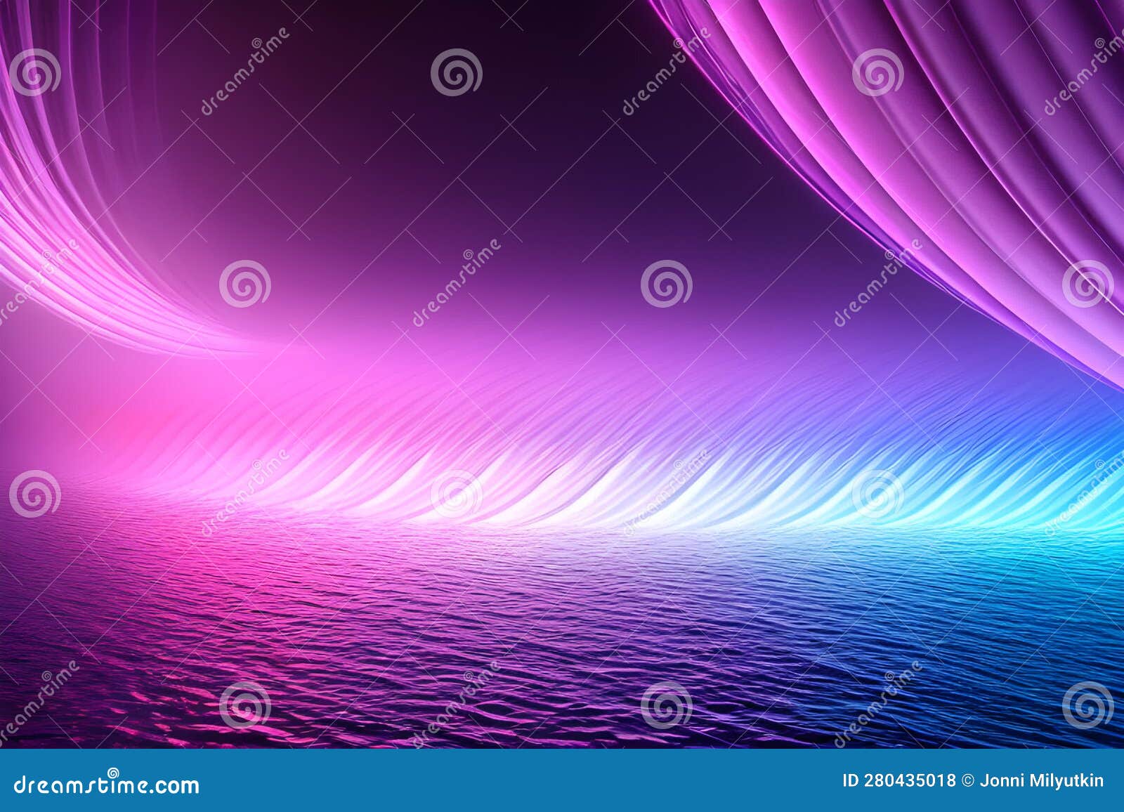 3d Rendering, Pink and Purple Light Wave, Photorealistic, Clear Focus ...