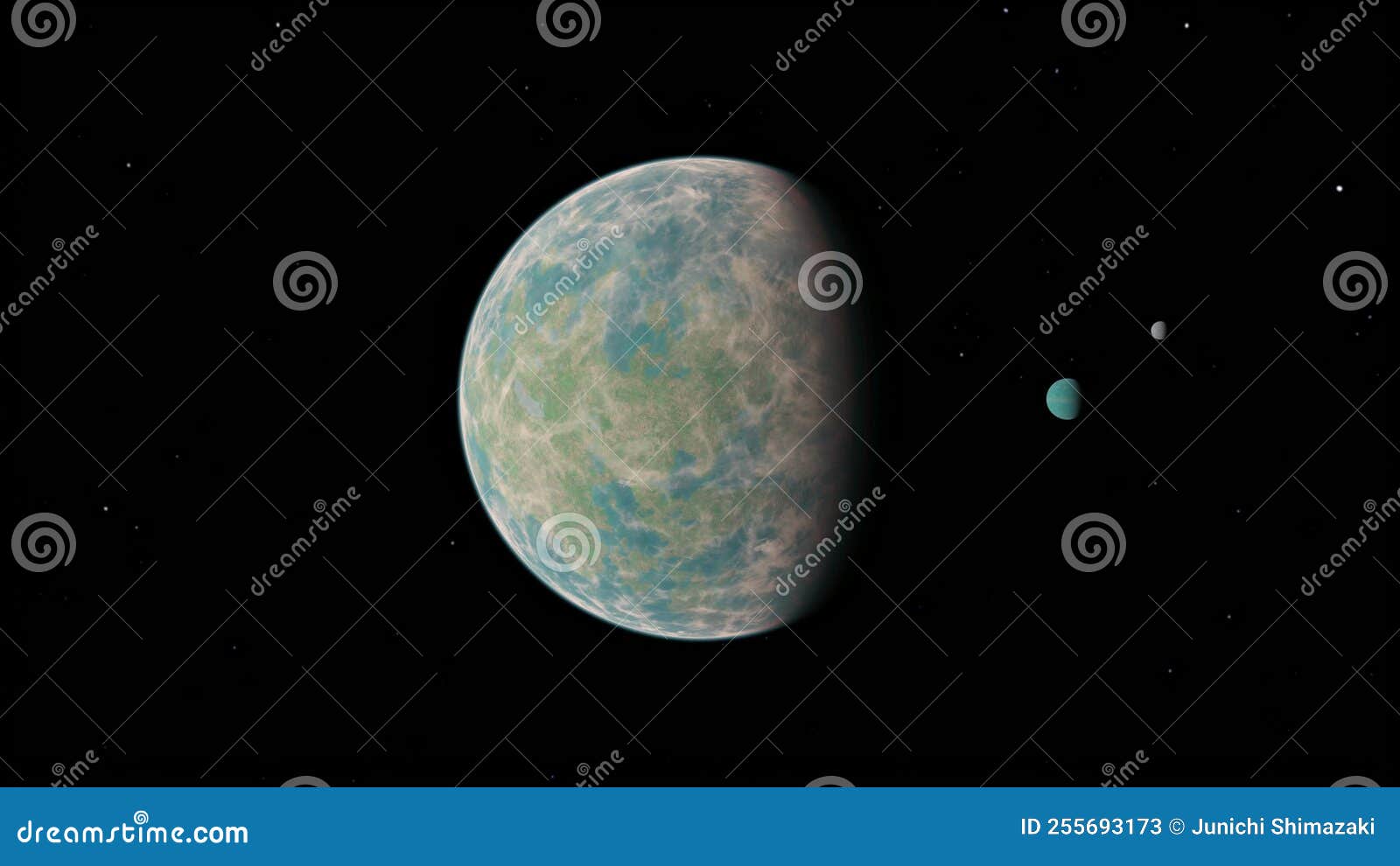 3D rendering of the planet stock video. Video of cosmos - 255693173