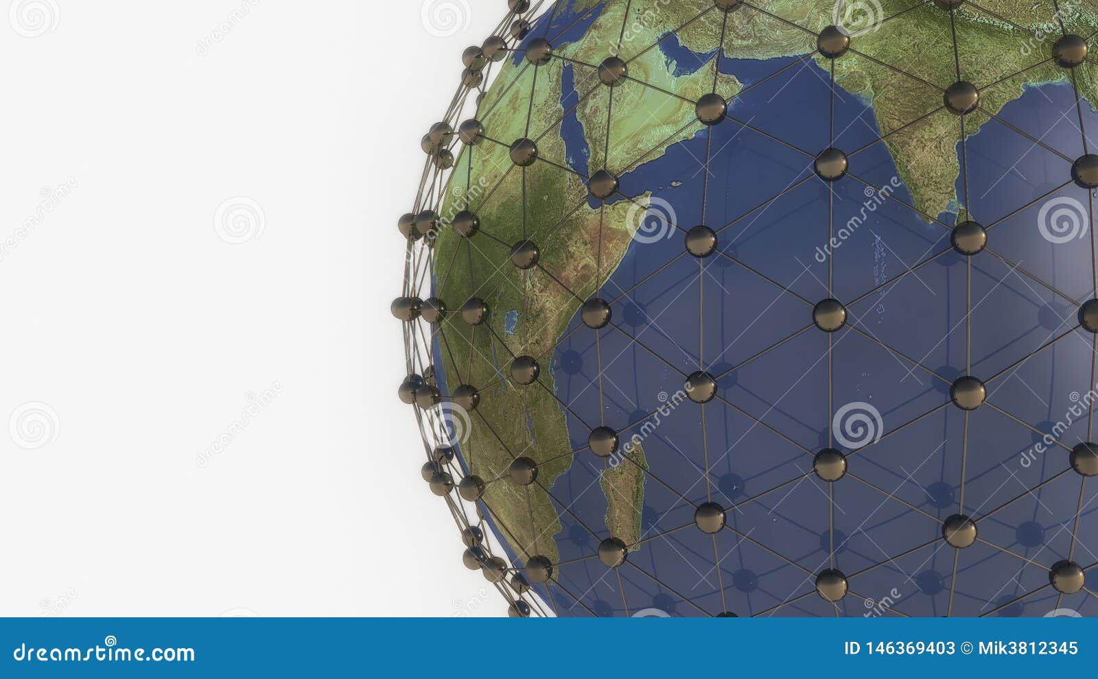 Planet Earth and Connections Stock Illustration - Illustration of large ...