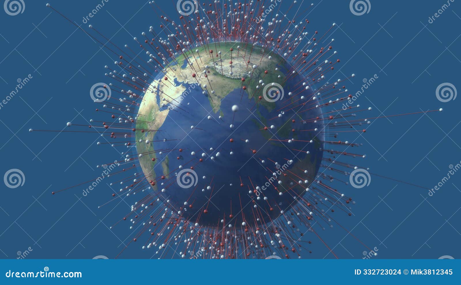 3d Rendering: Planet Earth In Outer Space. Imaginary View Of Planet ...