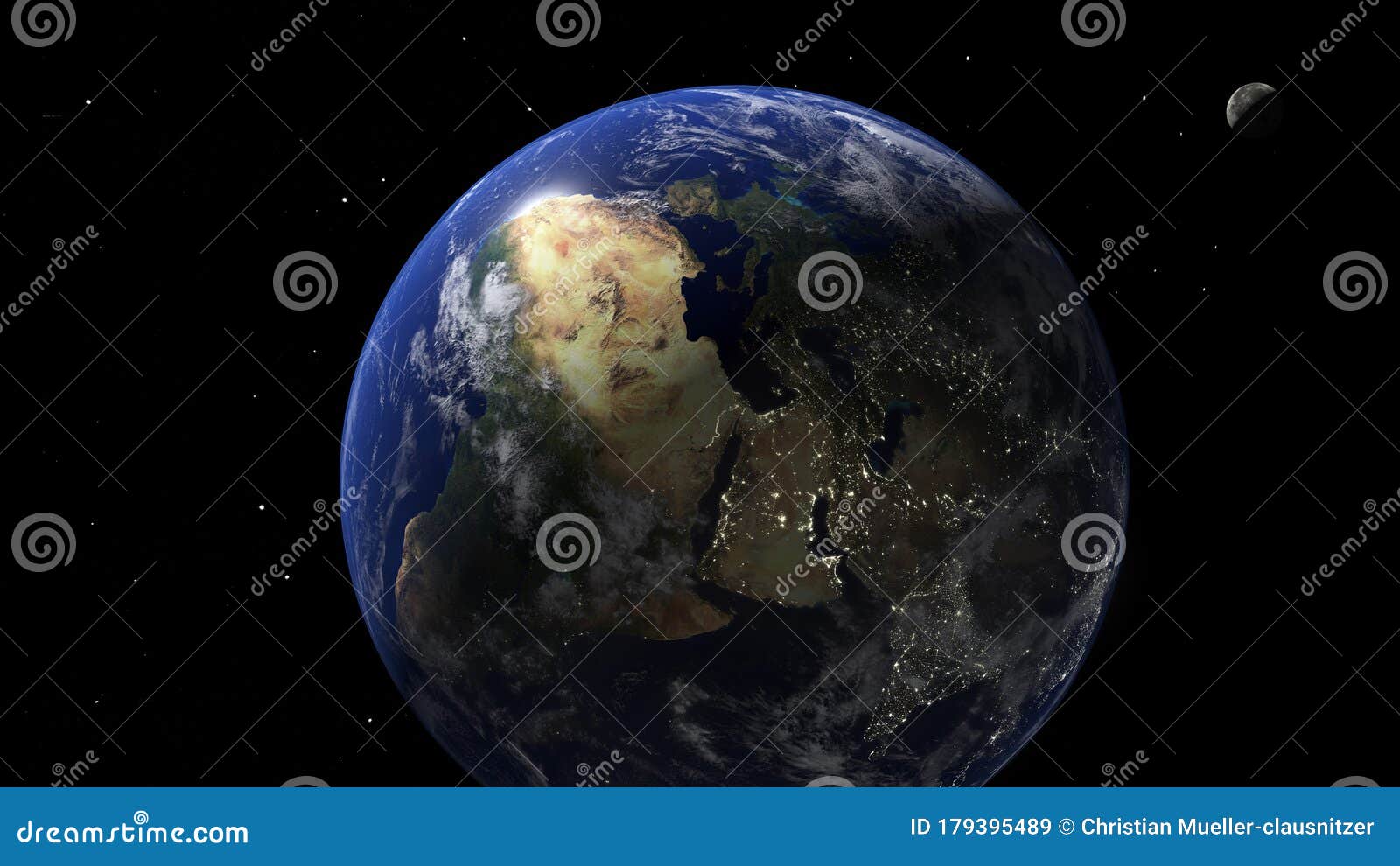 3D Rendering of the Planet Earth Stock Illustration - Illustration of ...