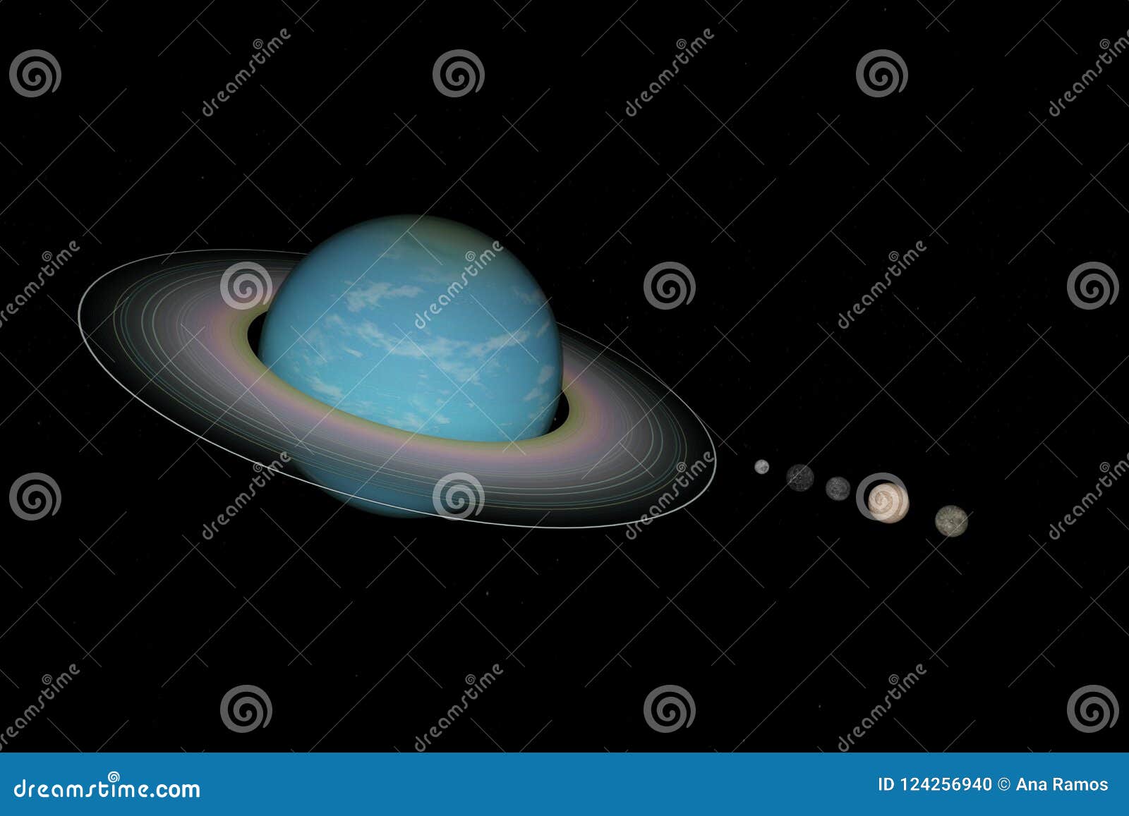Uranus Detailed Structure With Layers Vector Illustration. Outer Space ...