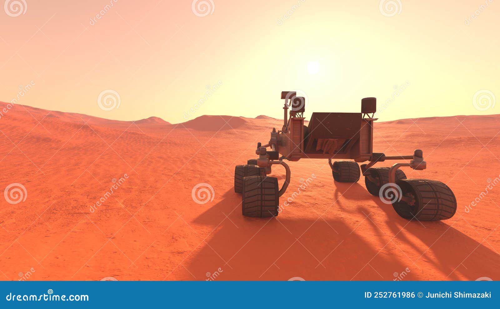 3D Rendering of the Planetary Rover Stock Illustration - Illustration ...